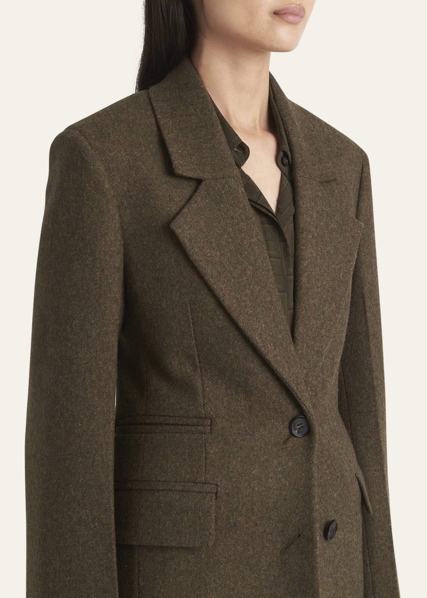 Ferragamo Single-Breasted Wool Blazer Jacket - Bergdorf Goodman