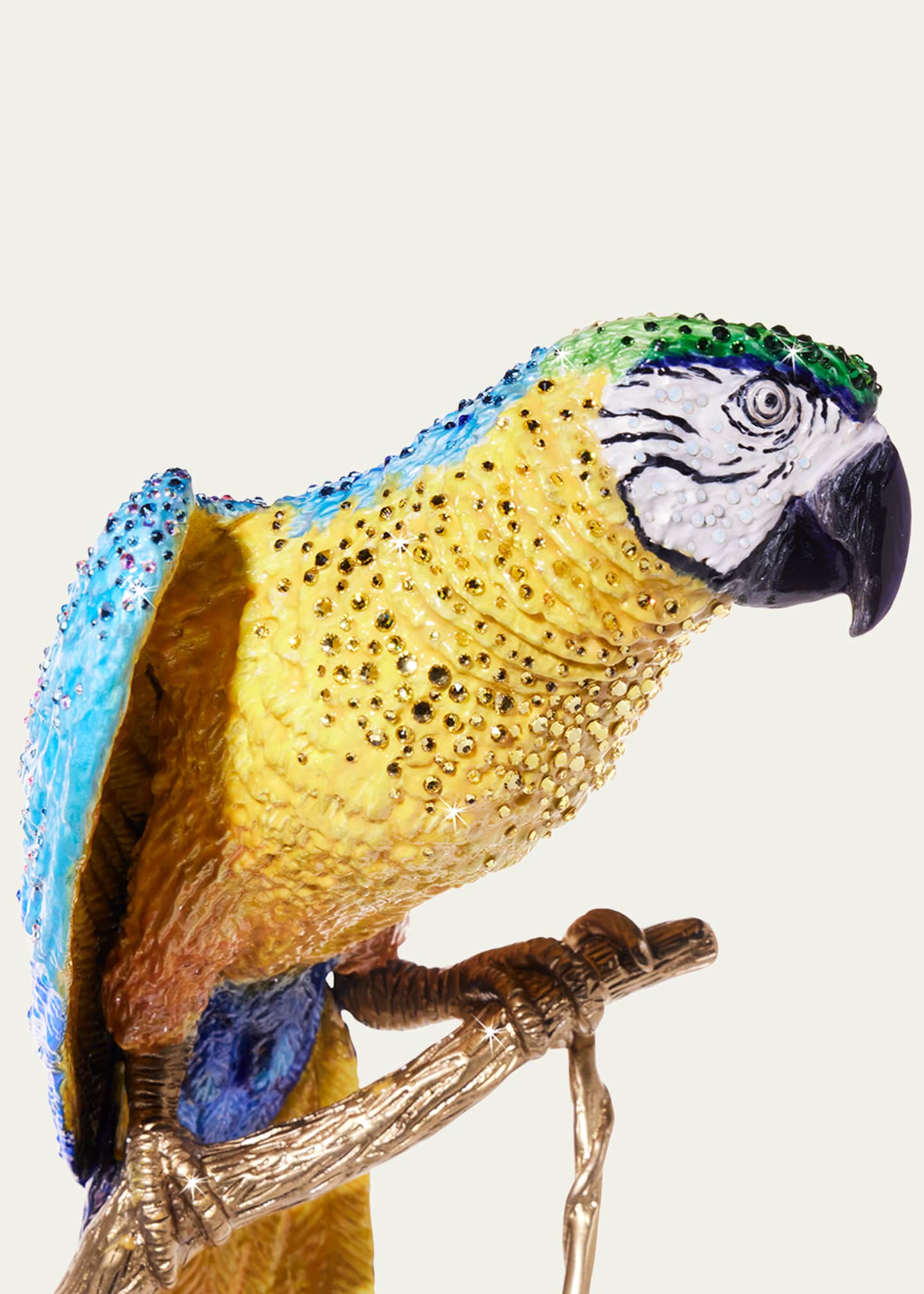 Jay Strongwater Hand-Painted Skyler Blue Macaw Figurine - Bergdorf Goodman