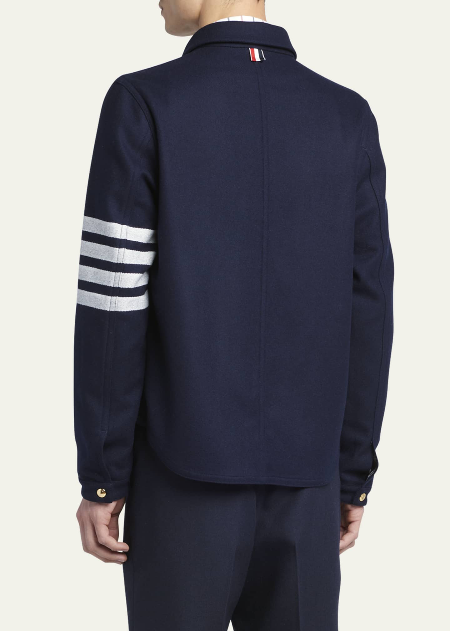 Thom Browne Men's Utility Patch Wool Chore Jacket - Bergdorf Goodman