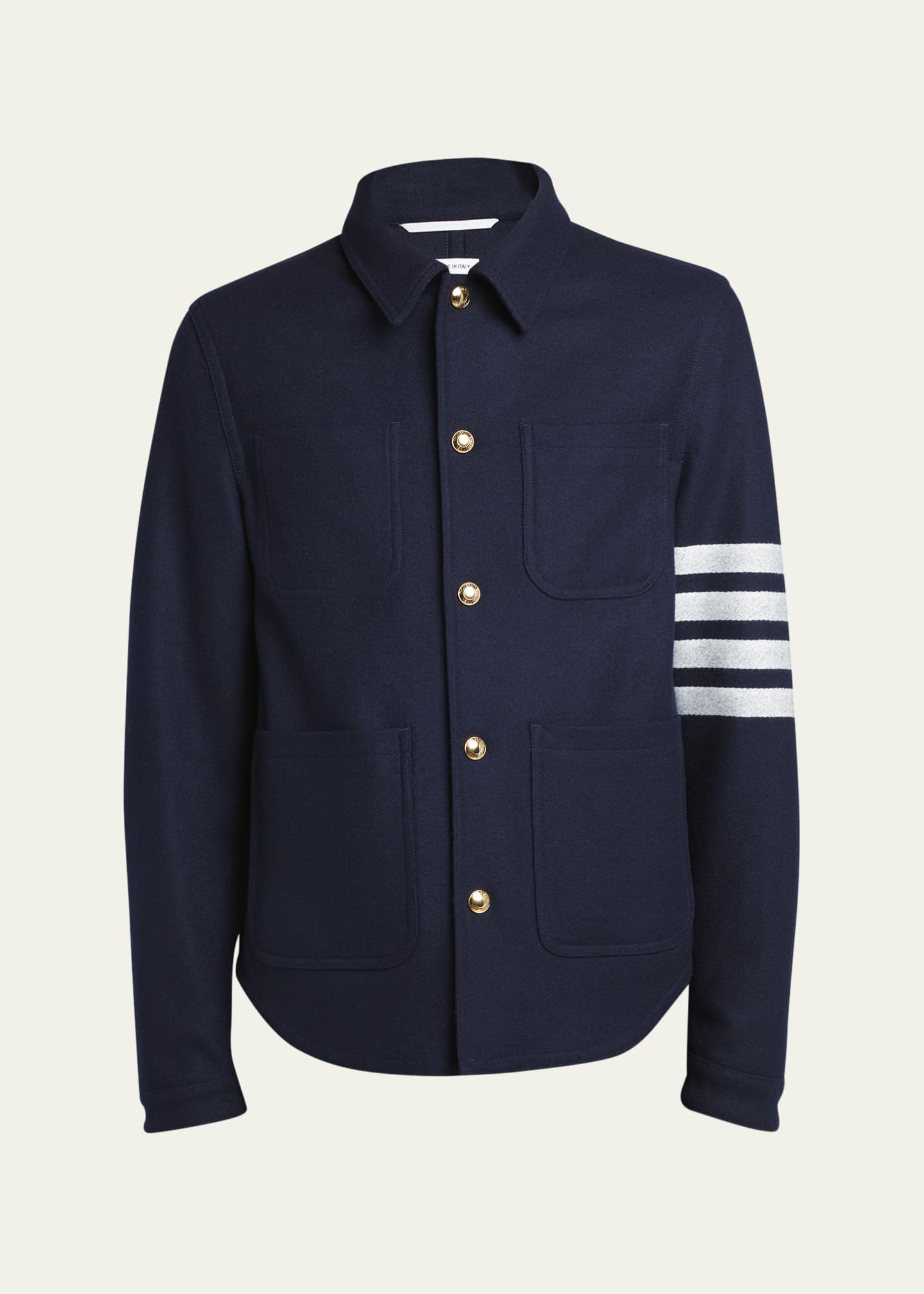 Thom Browne Men's Utility Patch Wool Chore Jacket - Bergdorf Goodman
