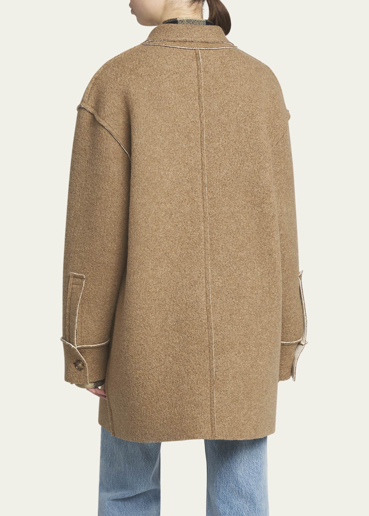 Stella McCartney Felted Wool Oversize Utility Shirt Jacket - Bergdorf ...