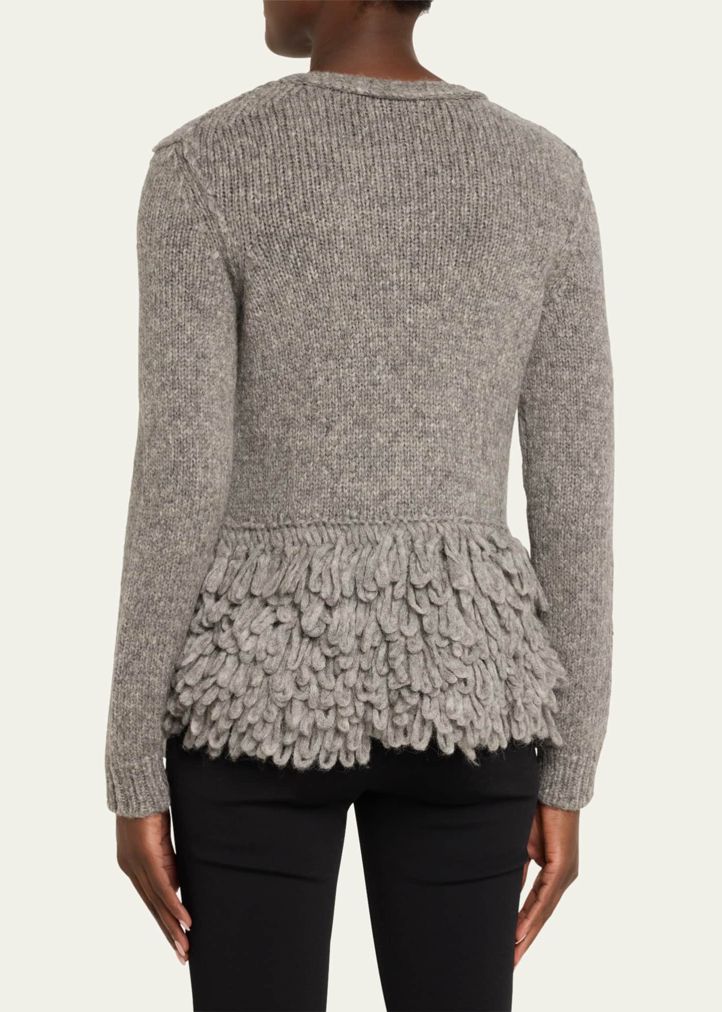 Stella McCartney Fringe-Bottom Fitted Sweater - Bergdorf Goodman