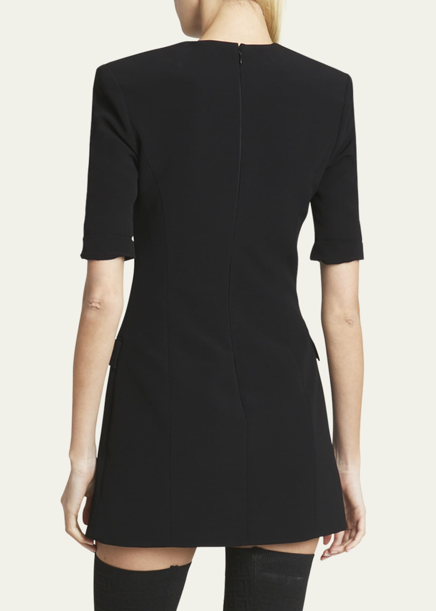 Balmain Tailored Mini Dress with Button Details - Bergdorf Goodman