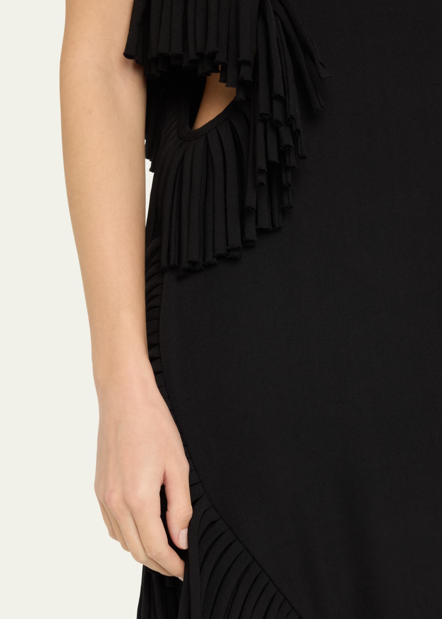 Diotima Scatter Wool Fringe Sleeveless Cutout Midi Dress - Bergdorf Goodman