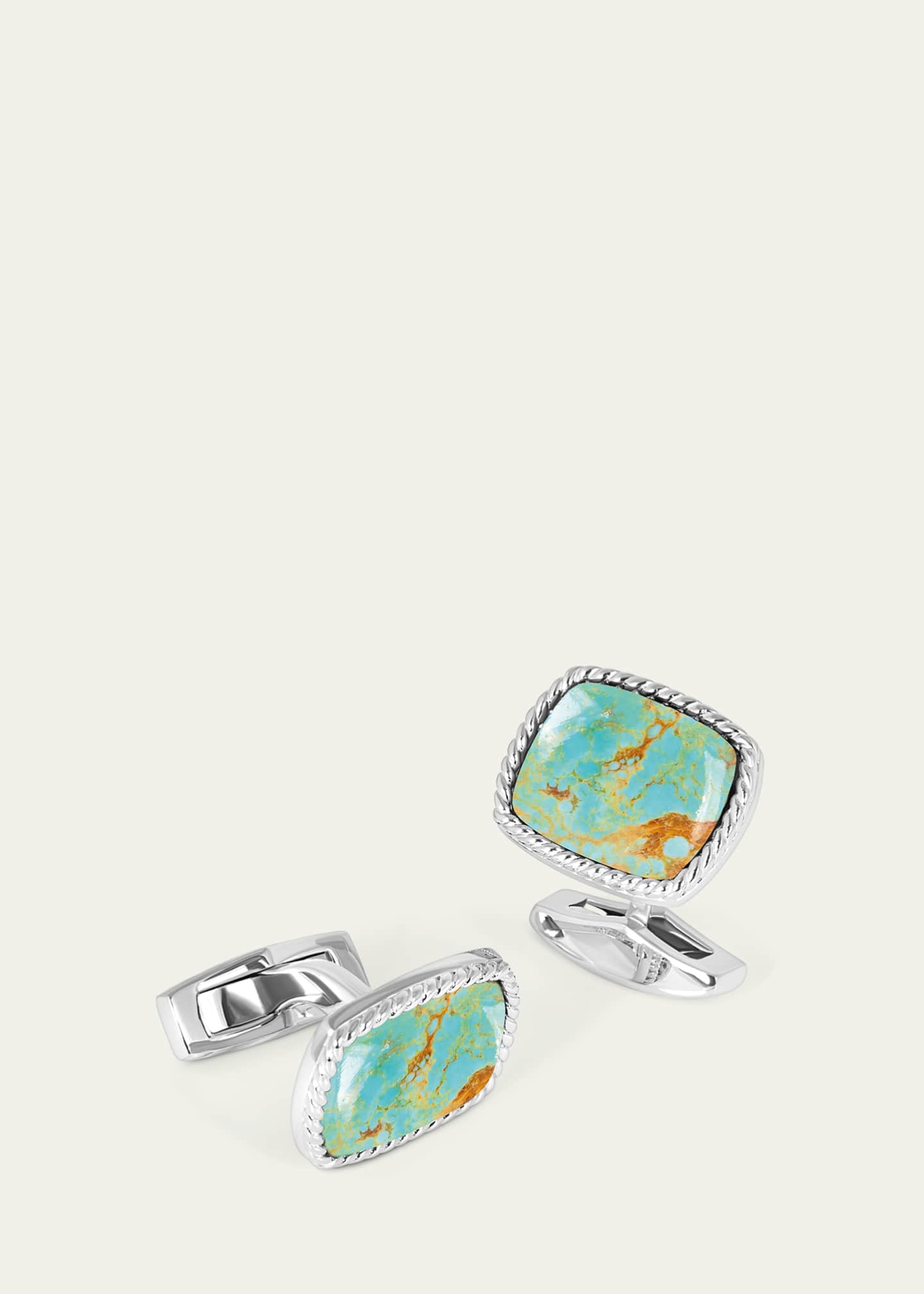 Tateossian Men's Silver Amaroo Turquoise Cabochon Cufflinks - Bergdorf ...