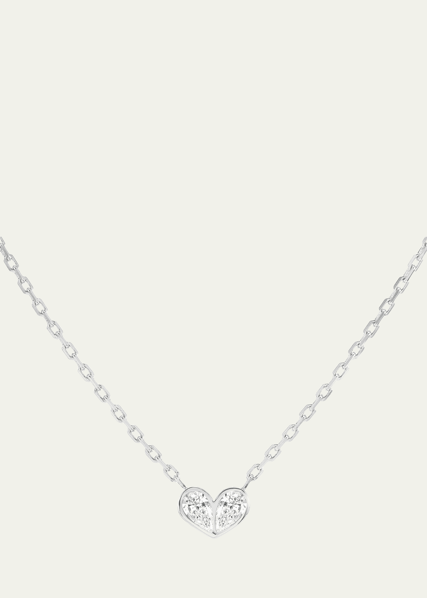 Gemella Jewels Sweetheart 18K White Gold and Diamond Necklace, 16 ...