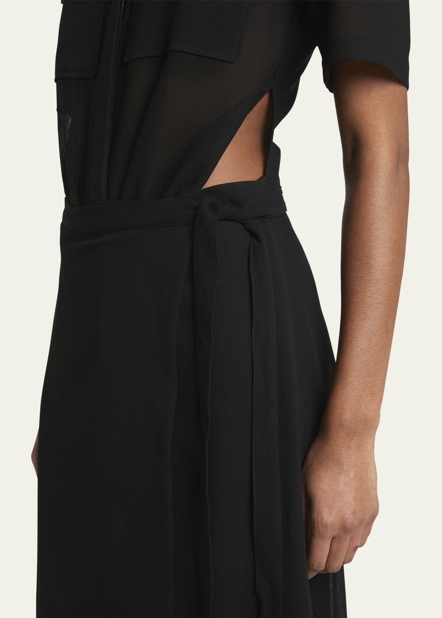 Proenza Schouler Emory Long Mesh Cutout Dress - Bergdorf Goodman