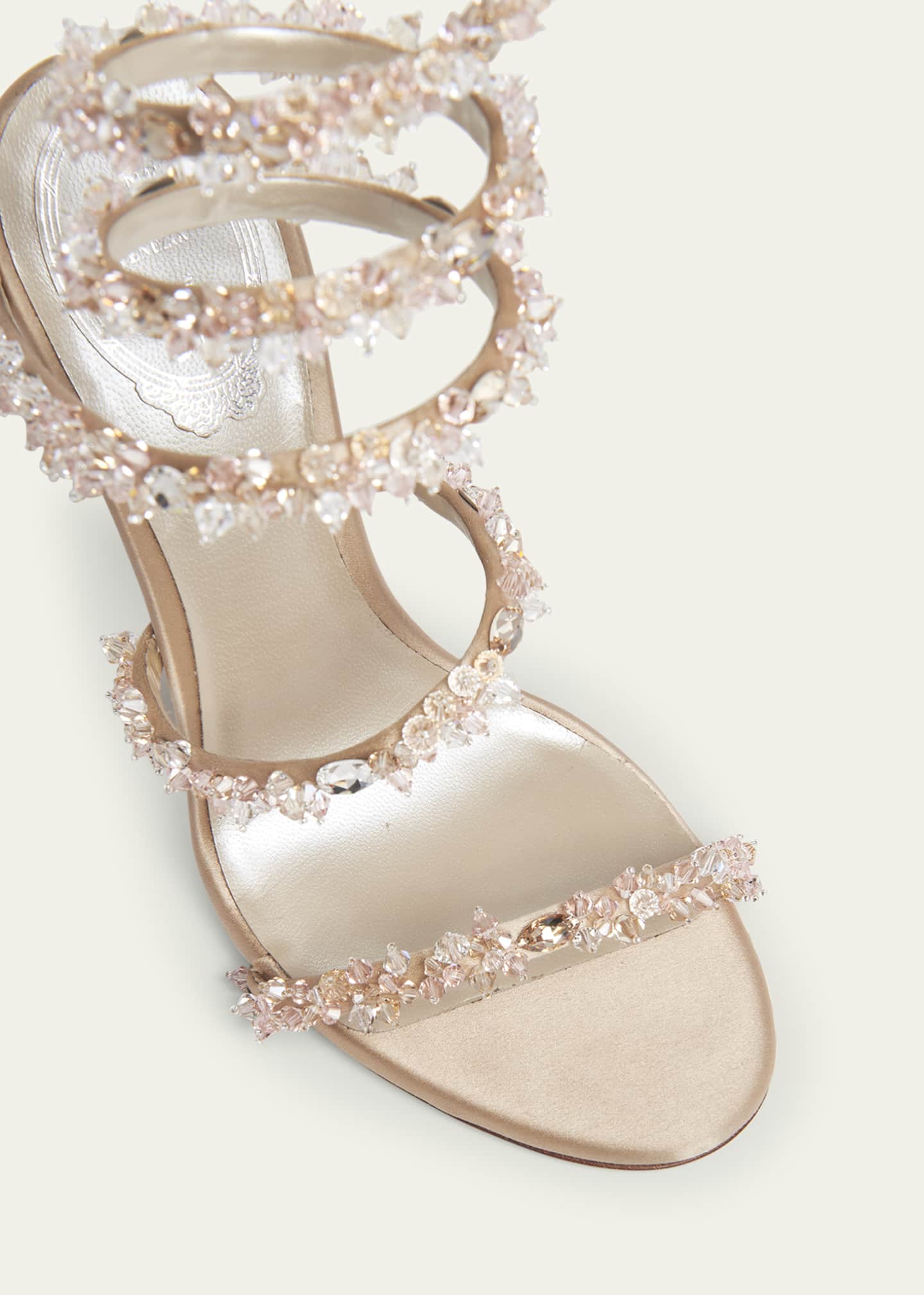 Rene Caovilla Cleo Strass Snake-Wrap Sandals - Bergdorf Goodman