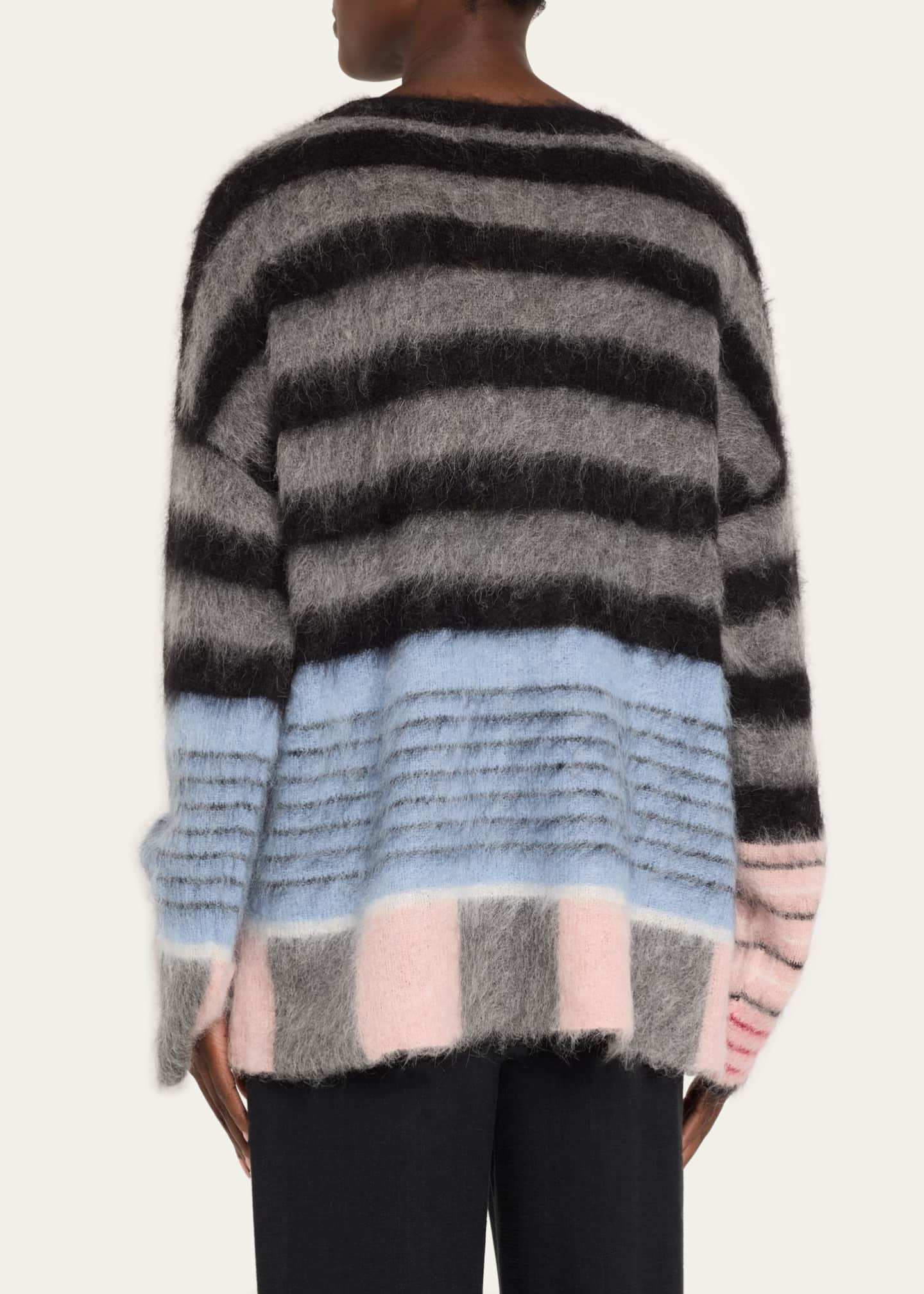 ZANKOV Ivan Abstract Stripe Oversized Brushed Alpaca Sweater - Bergdorf ...