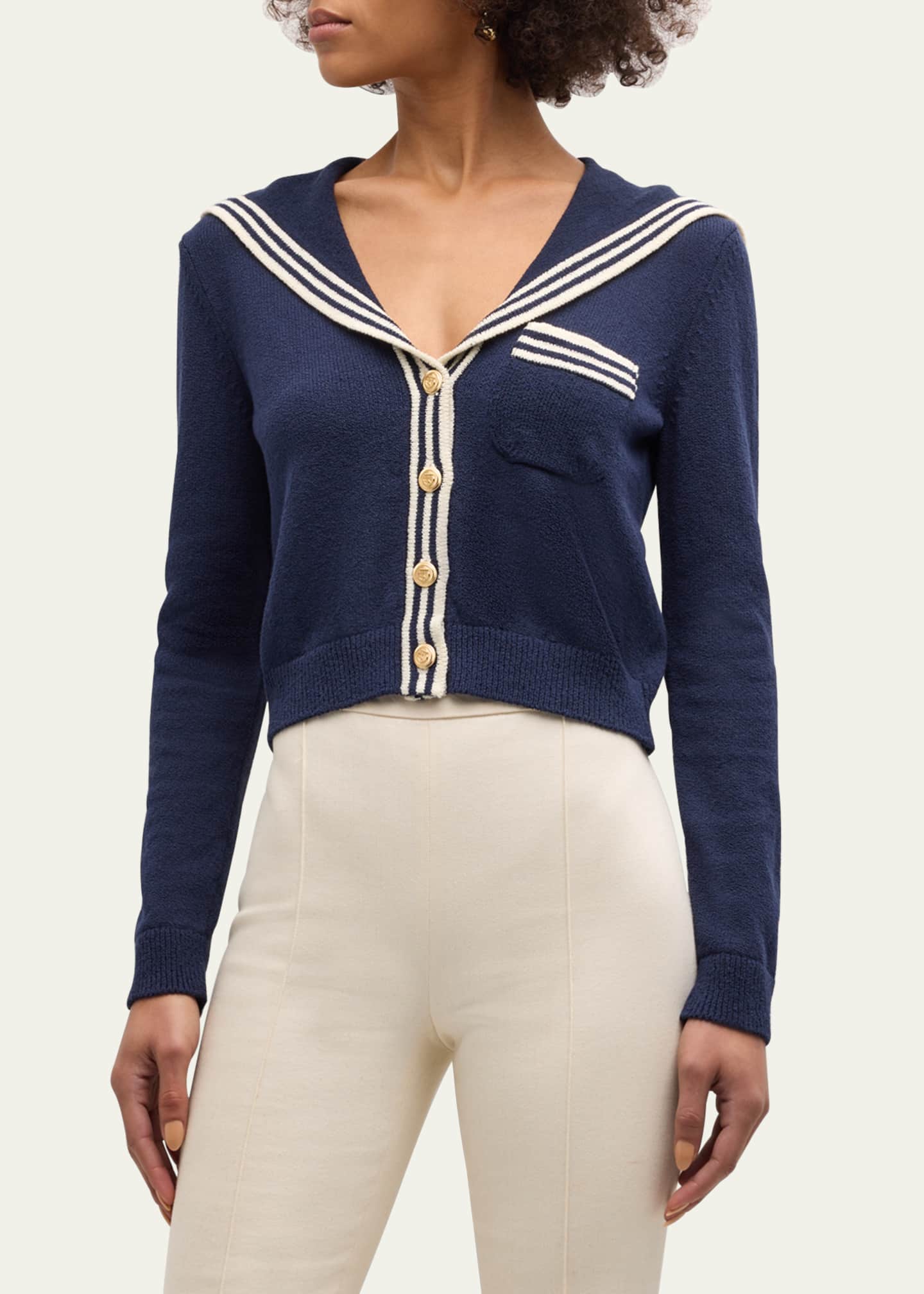 FRAME Knit Sailor Cardigan - Bergdorf Goodman