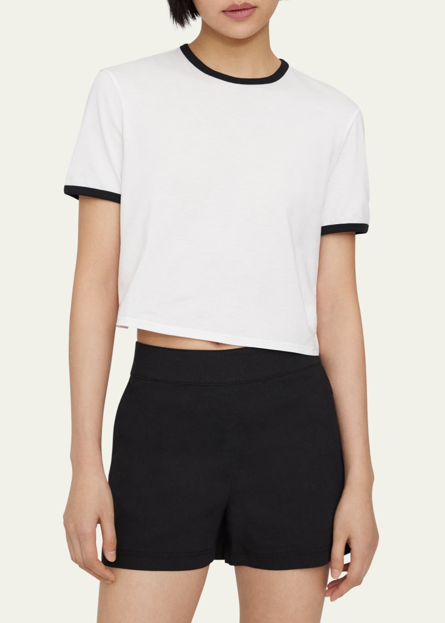 Theory Short-Sleeve Organic Cotton Ringer T-Shirt - Bergdorf Goodman