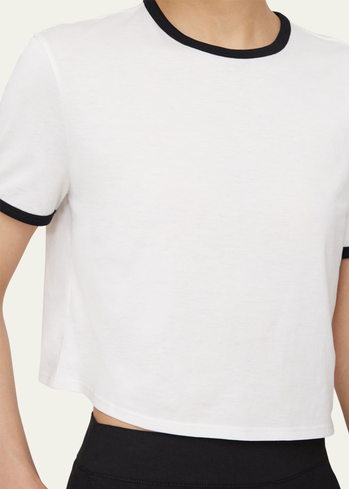 Theory Short-Sleeve Organic Cotton Ringer T-Shirt - Bergdorf Goodman