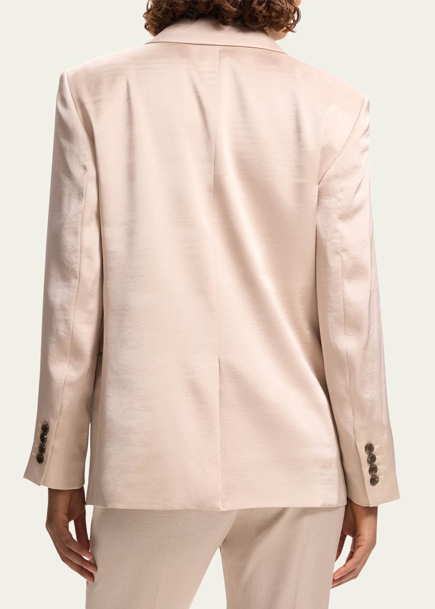 Theory Crushed Satin Two-Button Blazer - Bergdorf Goodman