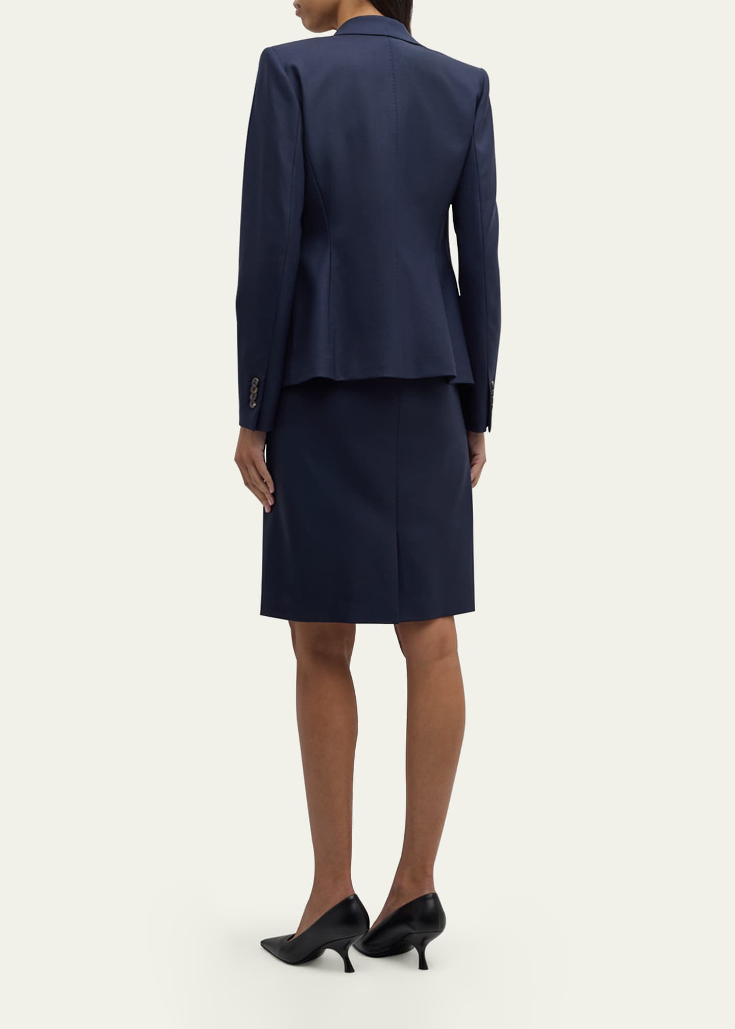Lafayette 148 New York Sleeveless V-Neck Stretch Wool Dress - Bergdorf ...