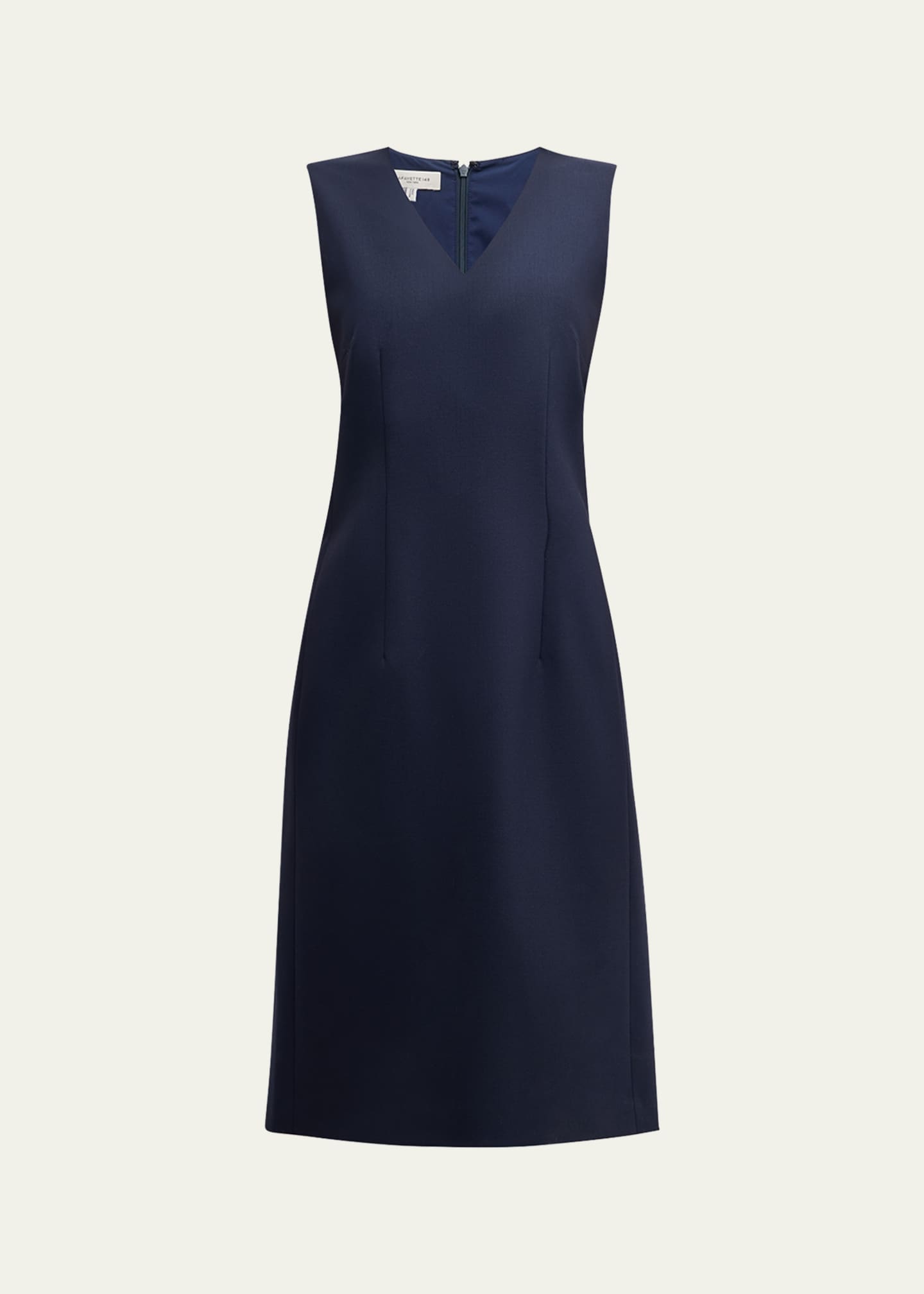 Lafayette 148 New York Sleeveless V-Neck Stretch Wool Dress - Bergdorf ...