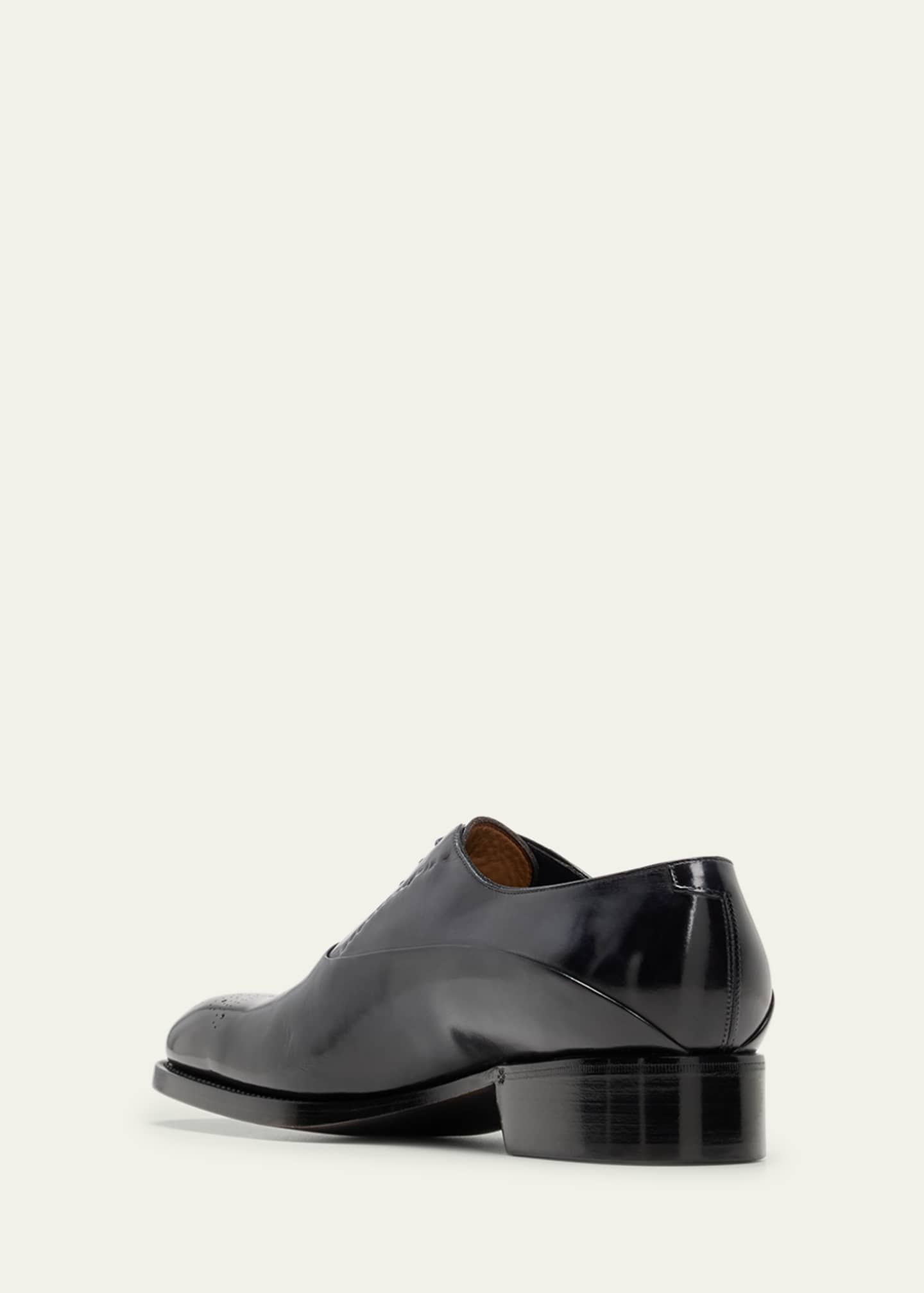 Santoni Men's Genji Limited Edition Reverse Stitch Leather Oxfords ...