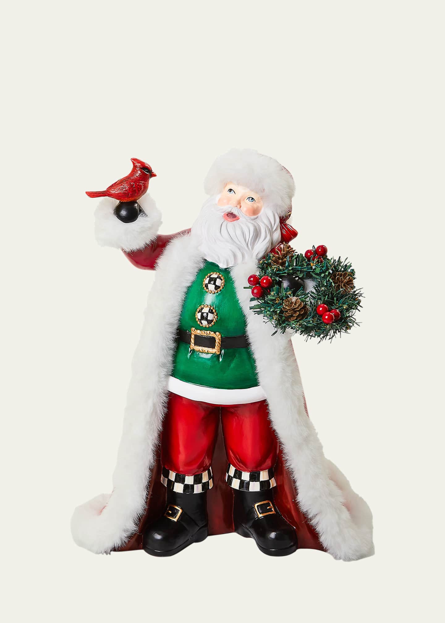 MacKenzie-Childs Cozy Christmas Santa with Cardinal - Bergdorf Goodman