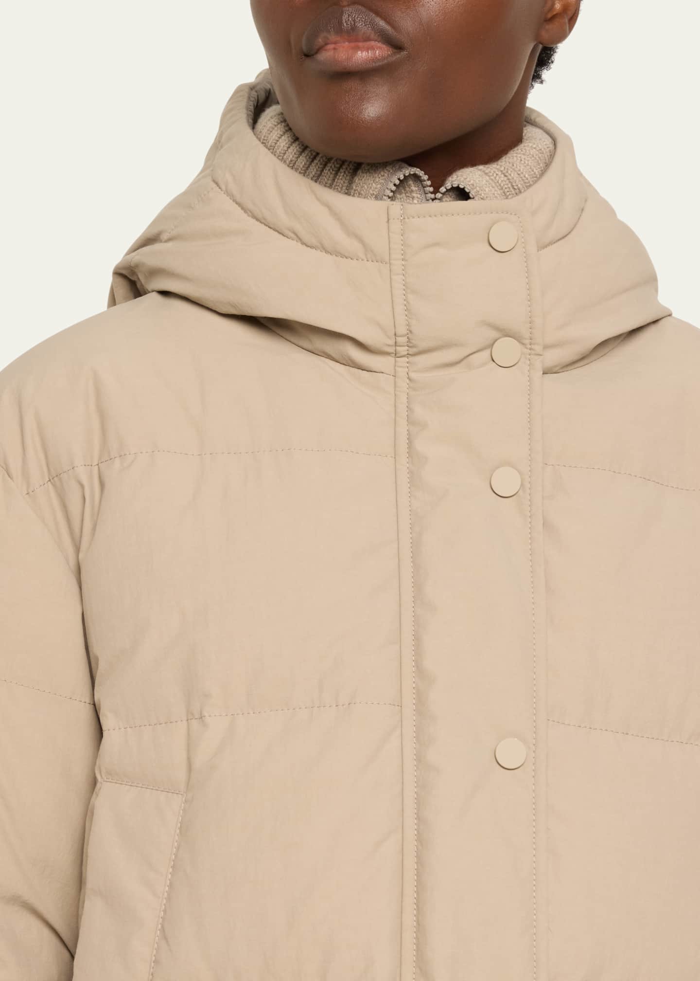 Brunello Cucinelli Cropped Down Feather Padded Drawstring Jacket - Bergdorf Goodman