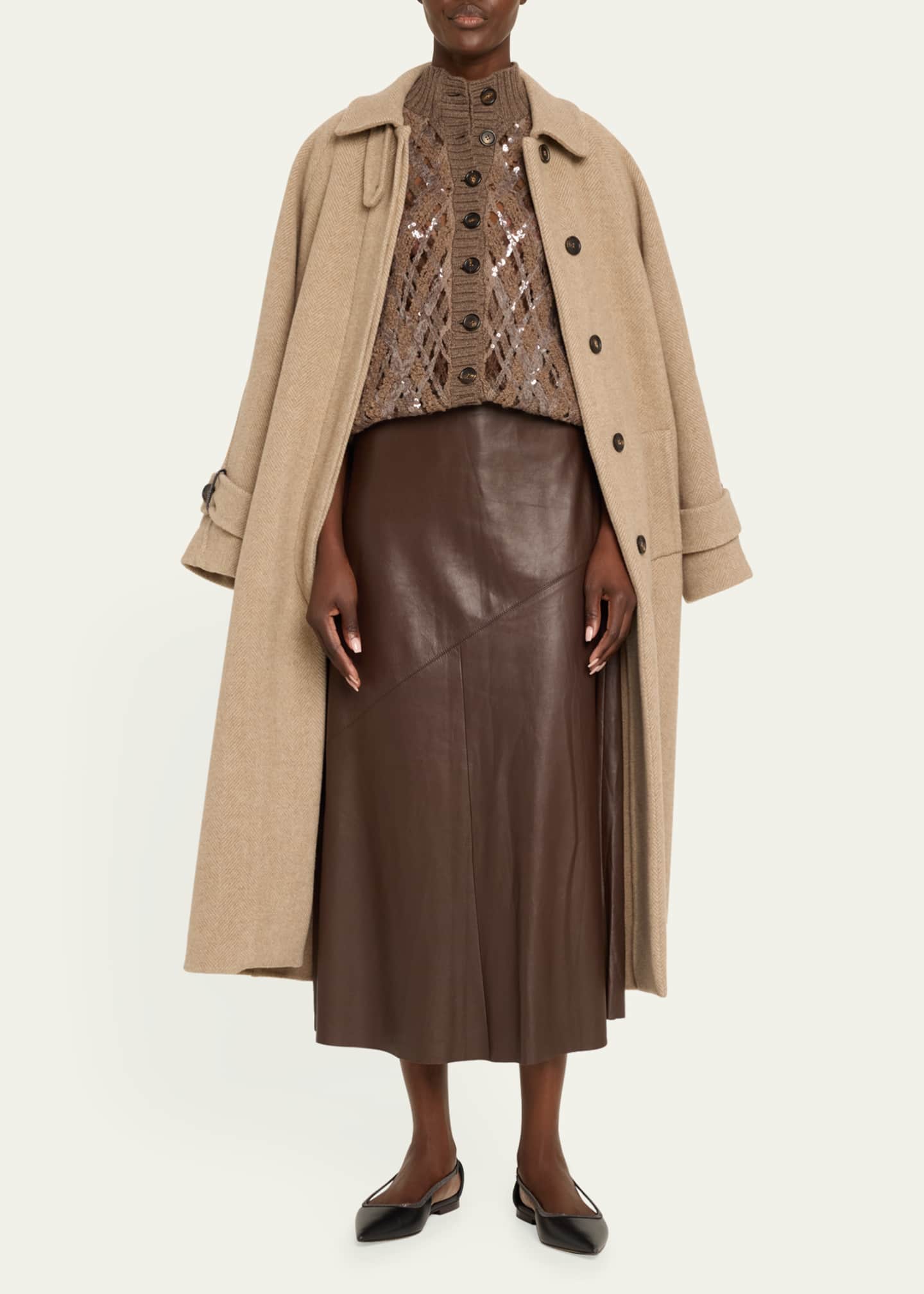 Brunello Cucinelli Opera Cashmere Knit Vest with Paillette Details ...