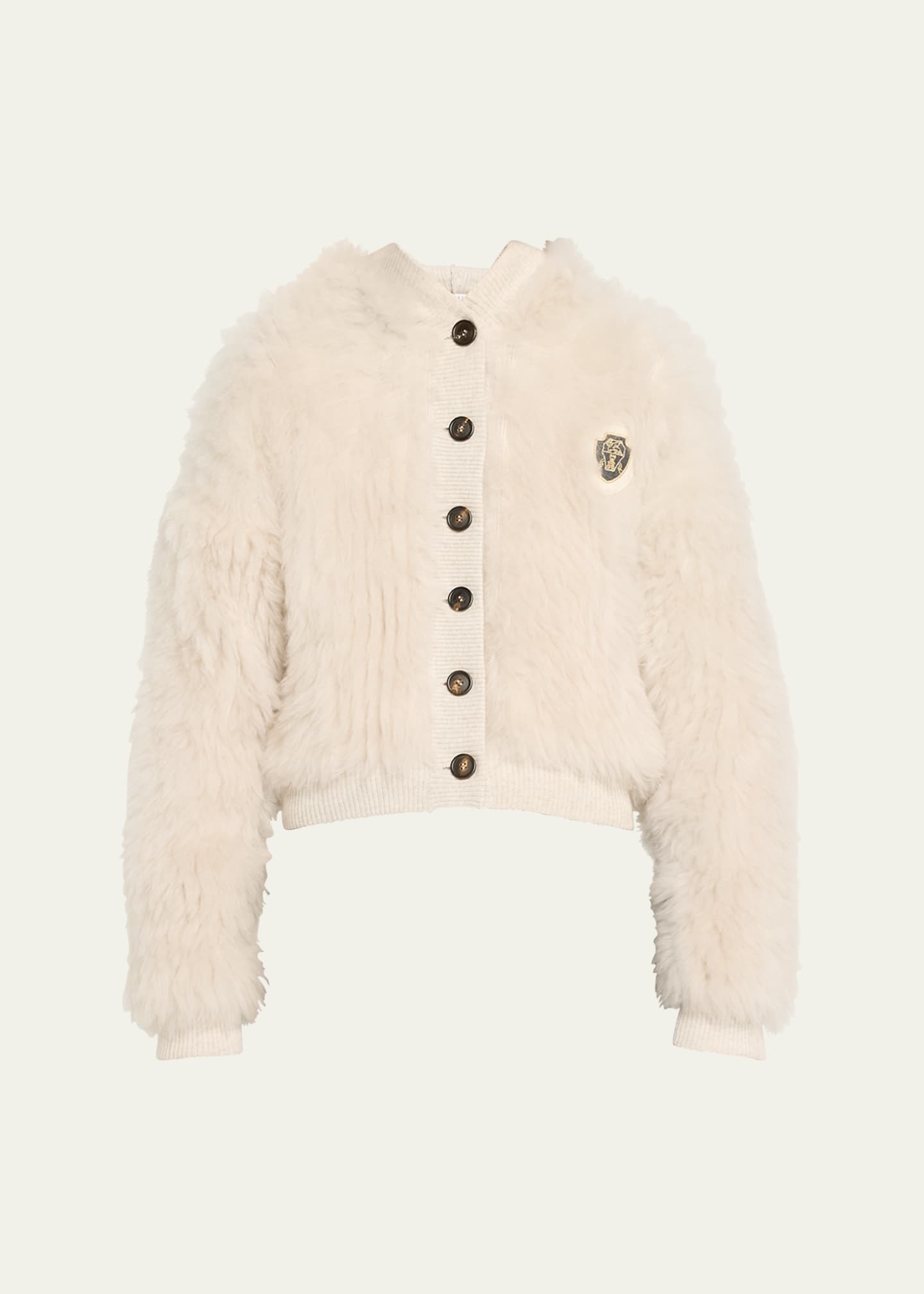 Brunello Cucinelli Cashmere Button-Front Hooded Jacket with Crest ...