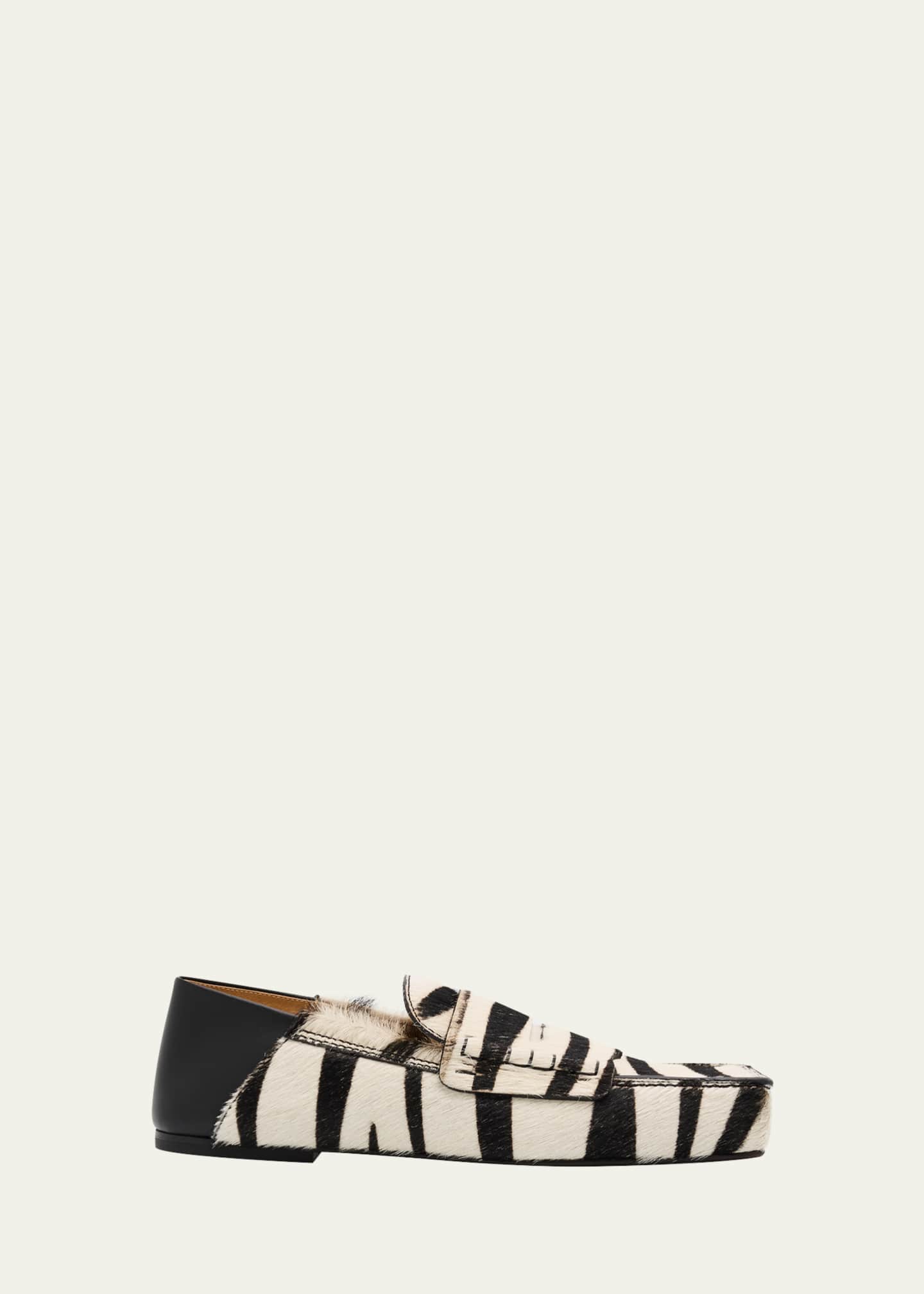 Jacquemus Zebra Mocassin Penny Loafers - Bergdorf Goodman