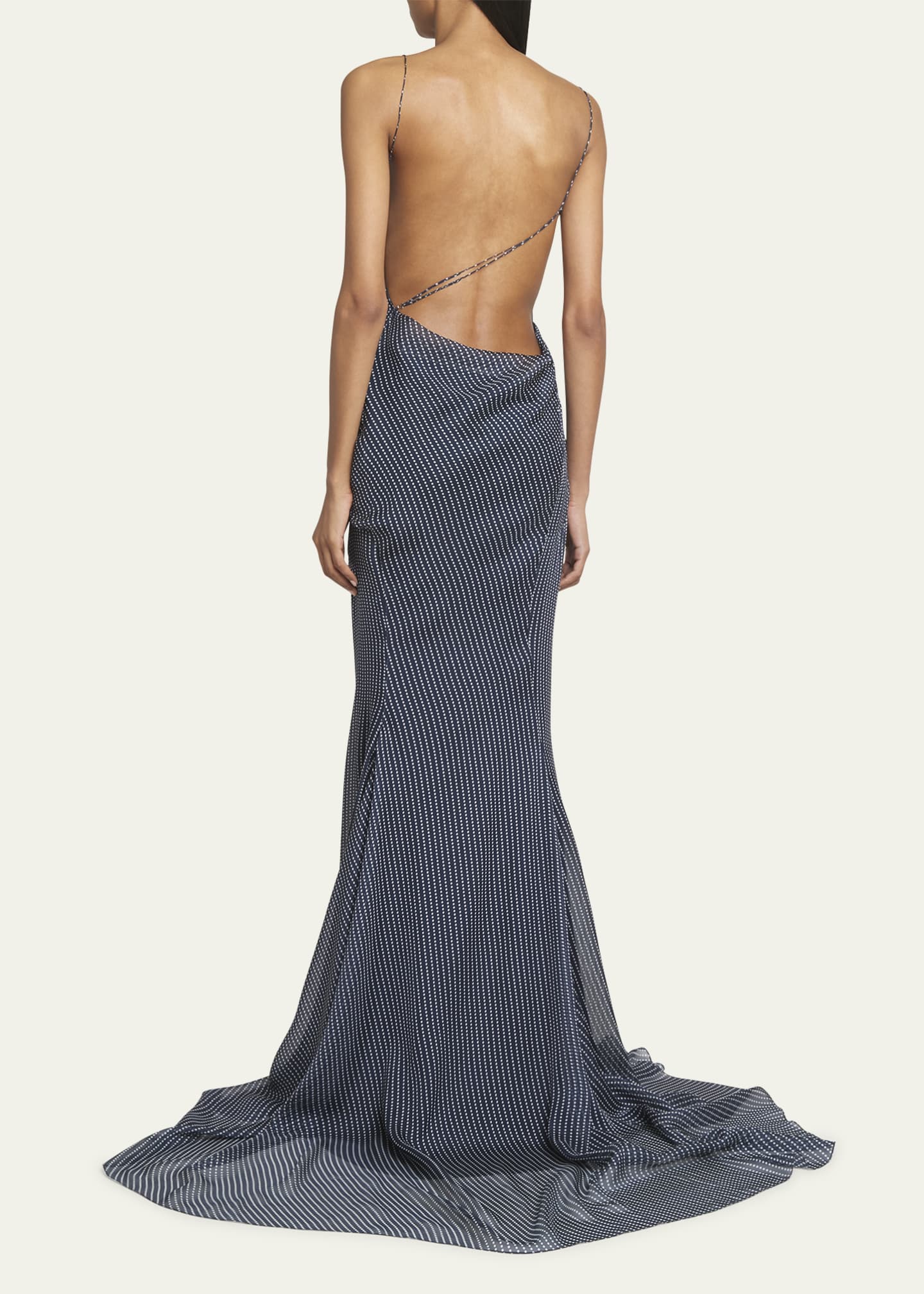 Givenchy Polka-Dot Silk Open-Back Gown - Bergdorf Goodman