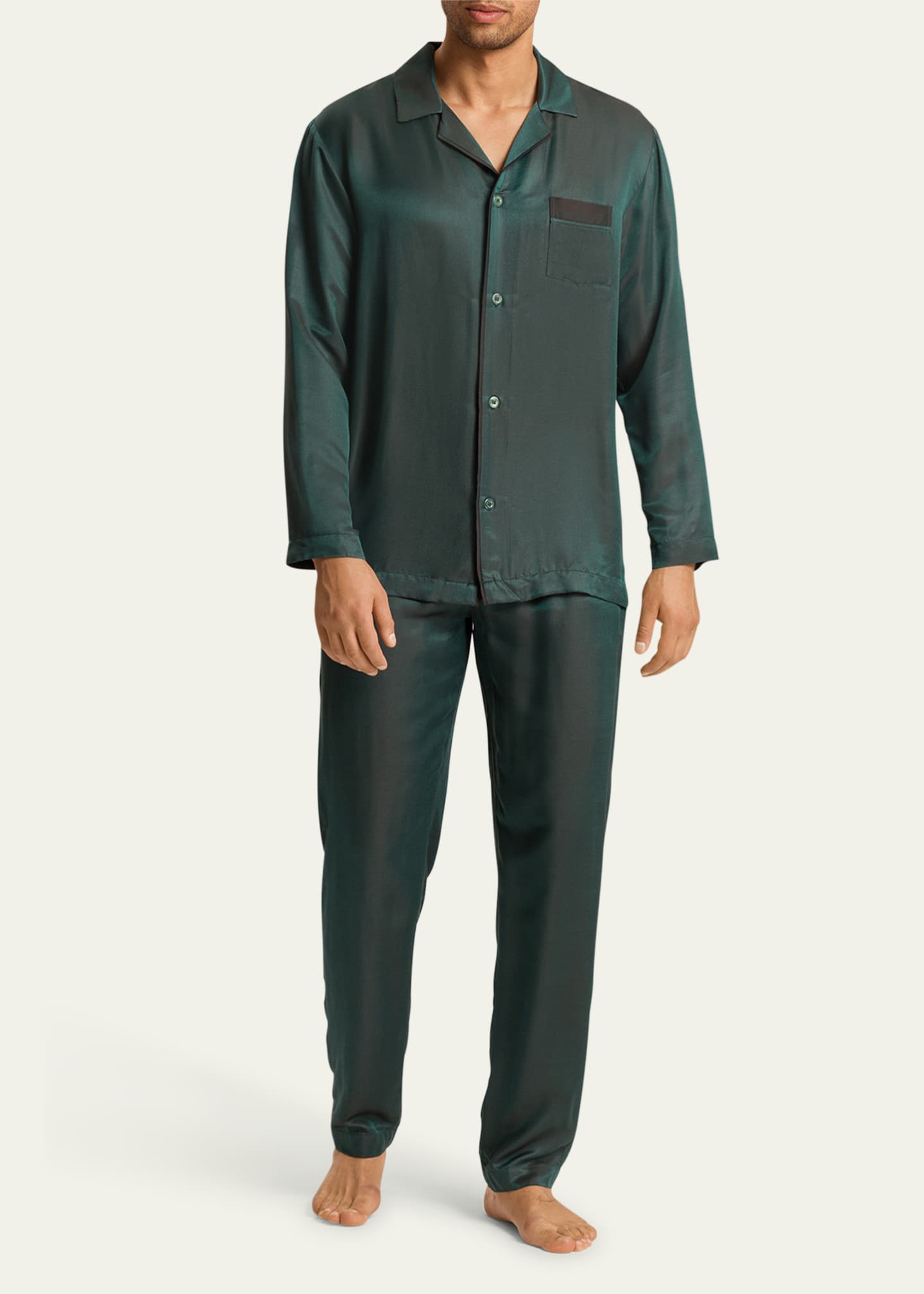 Hanro Men's Selection 140th Anniversary Long Pajama Set - Bergdorf Goodman