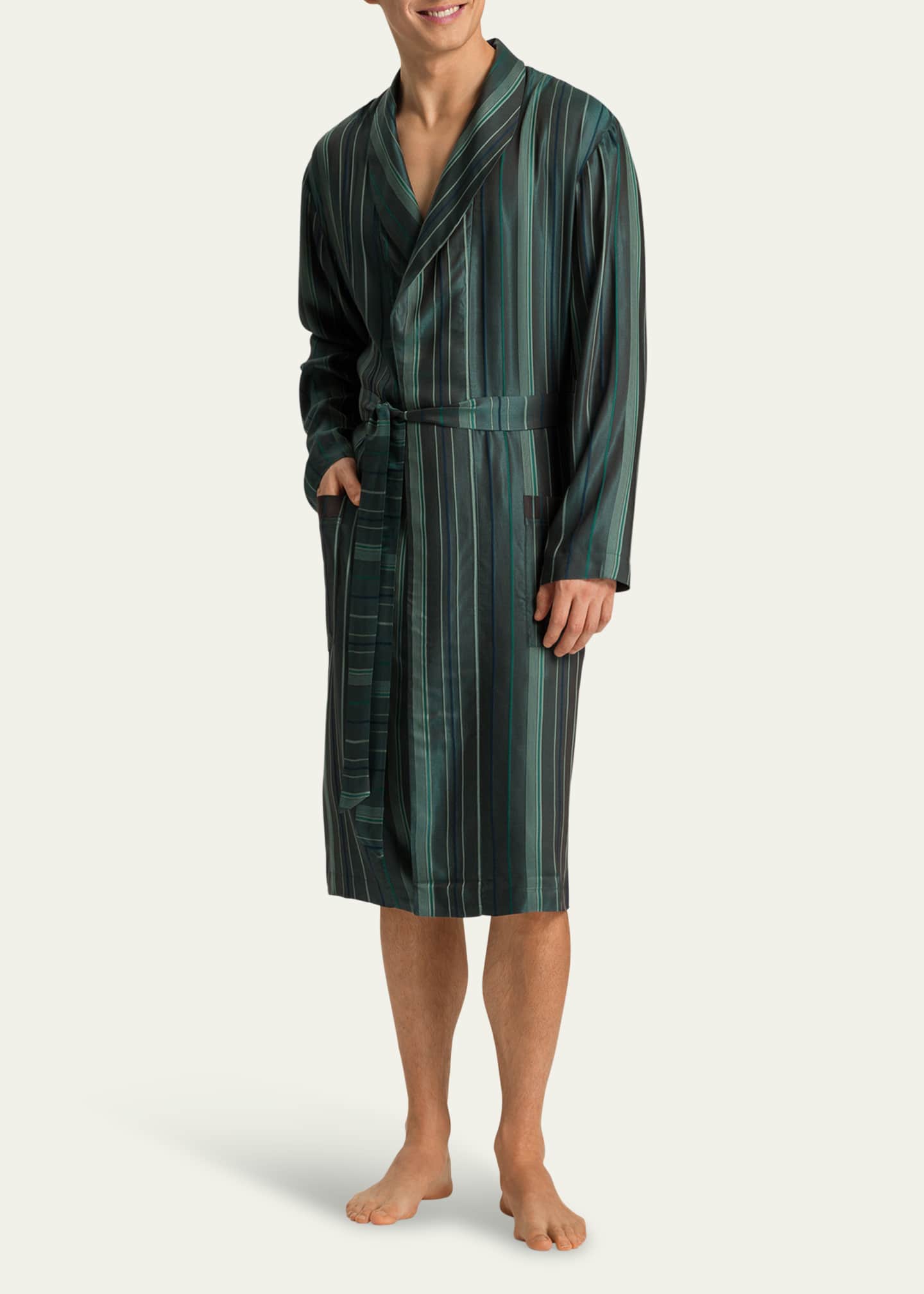 Hanro Men's Selection 140th Anniversary Silk Robe - Bergdorf Goodman