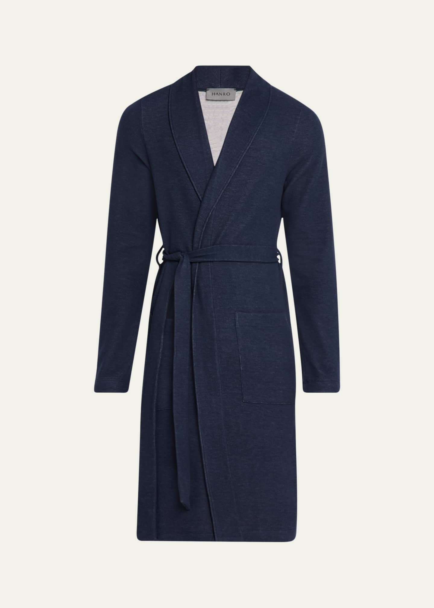 Hanro Men's Cozy Living Double-Face Recycled Cotton Robe - Bergdorf Goodman