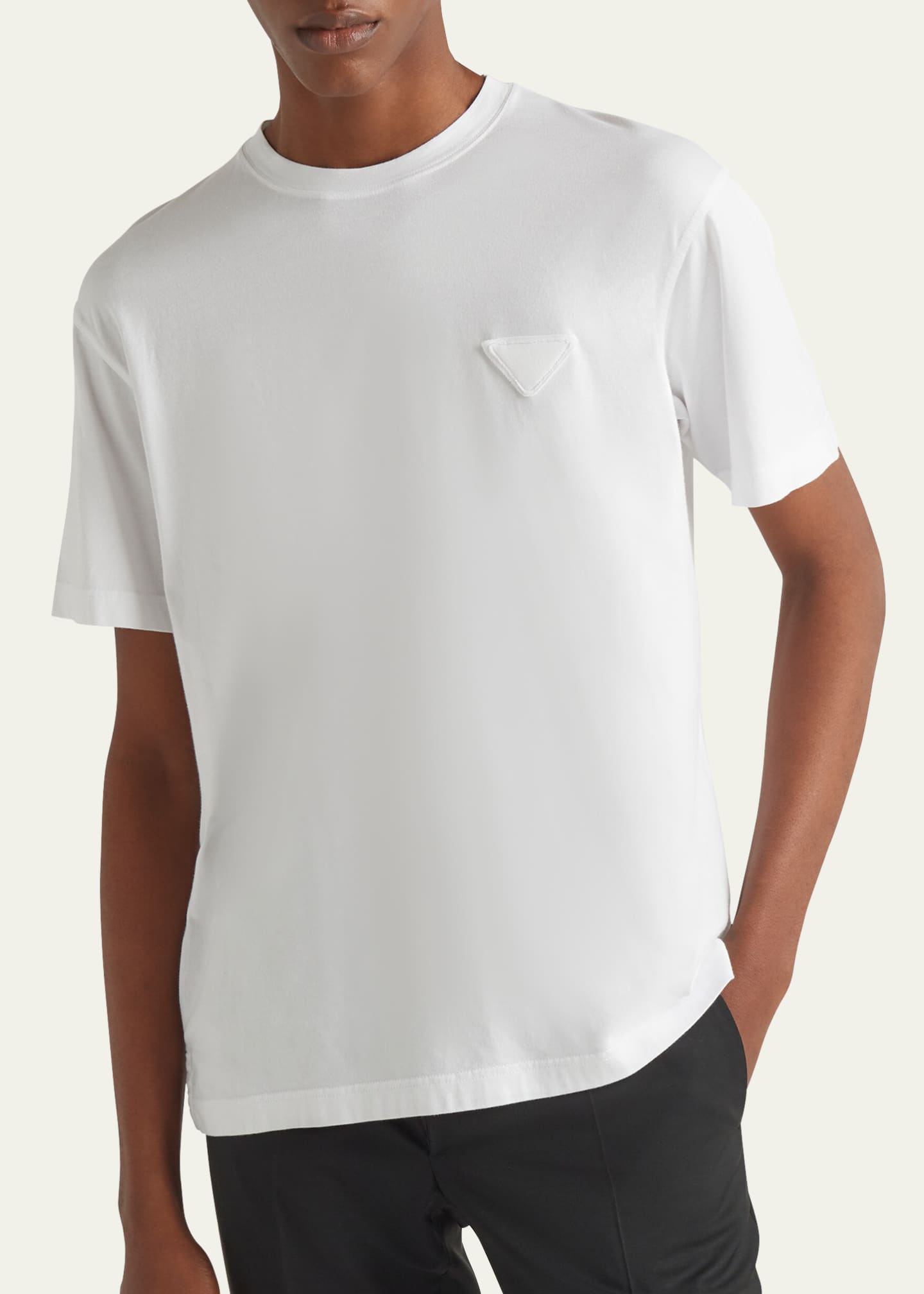Prada Men's Jersey Conceptual Logo T-Shirt - Bergdorf Goodman