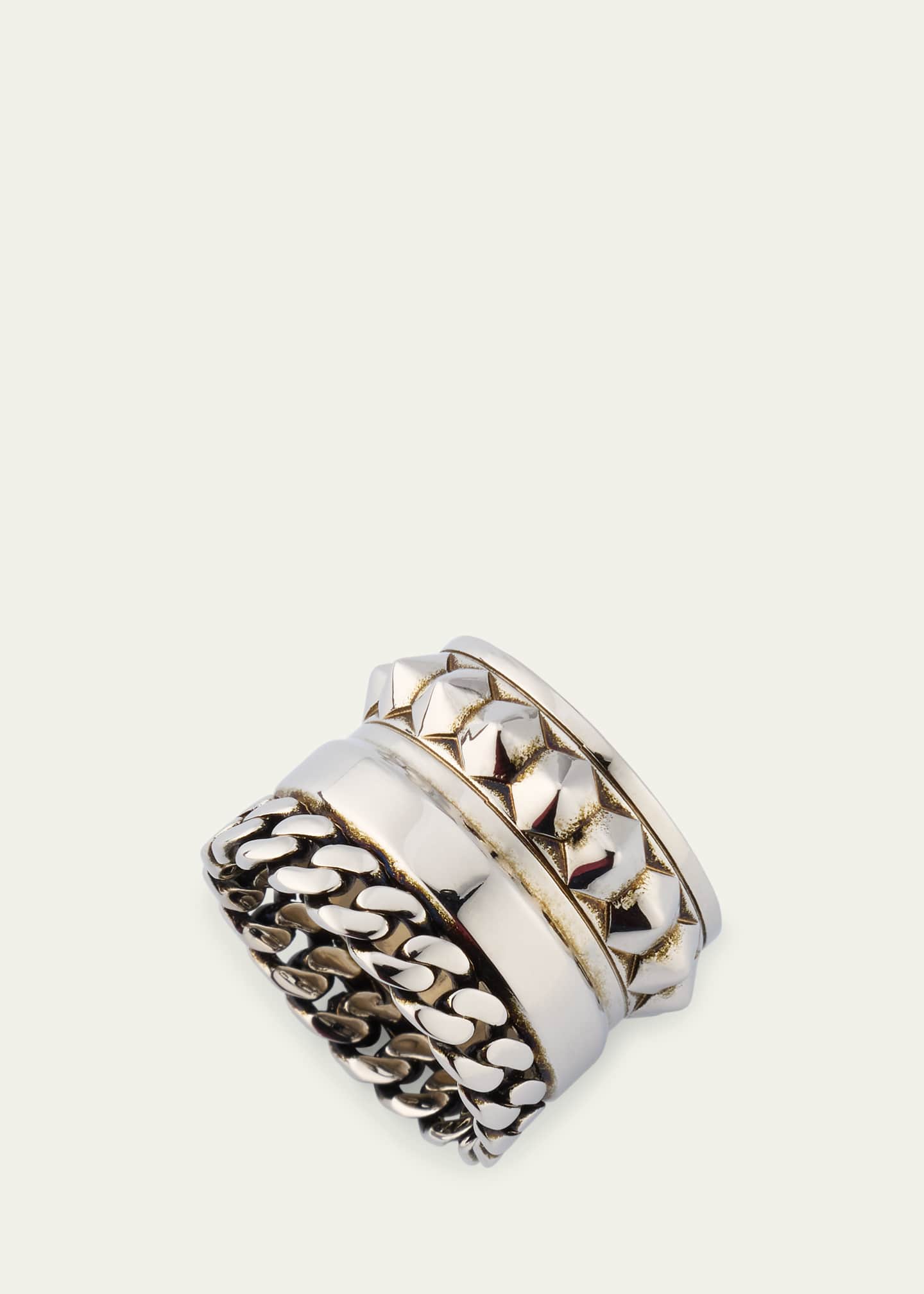 Alexander McQueen Men's Punk Multi-Layer Ring - Bergdorf Goodman
