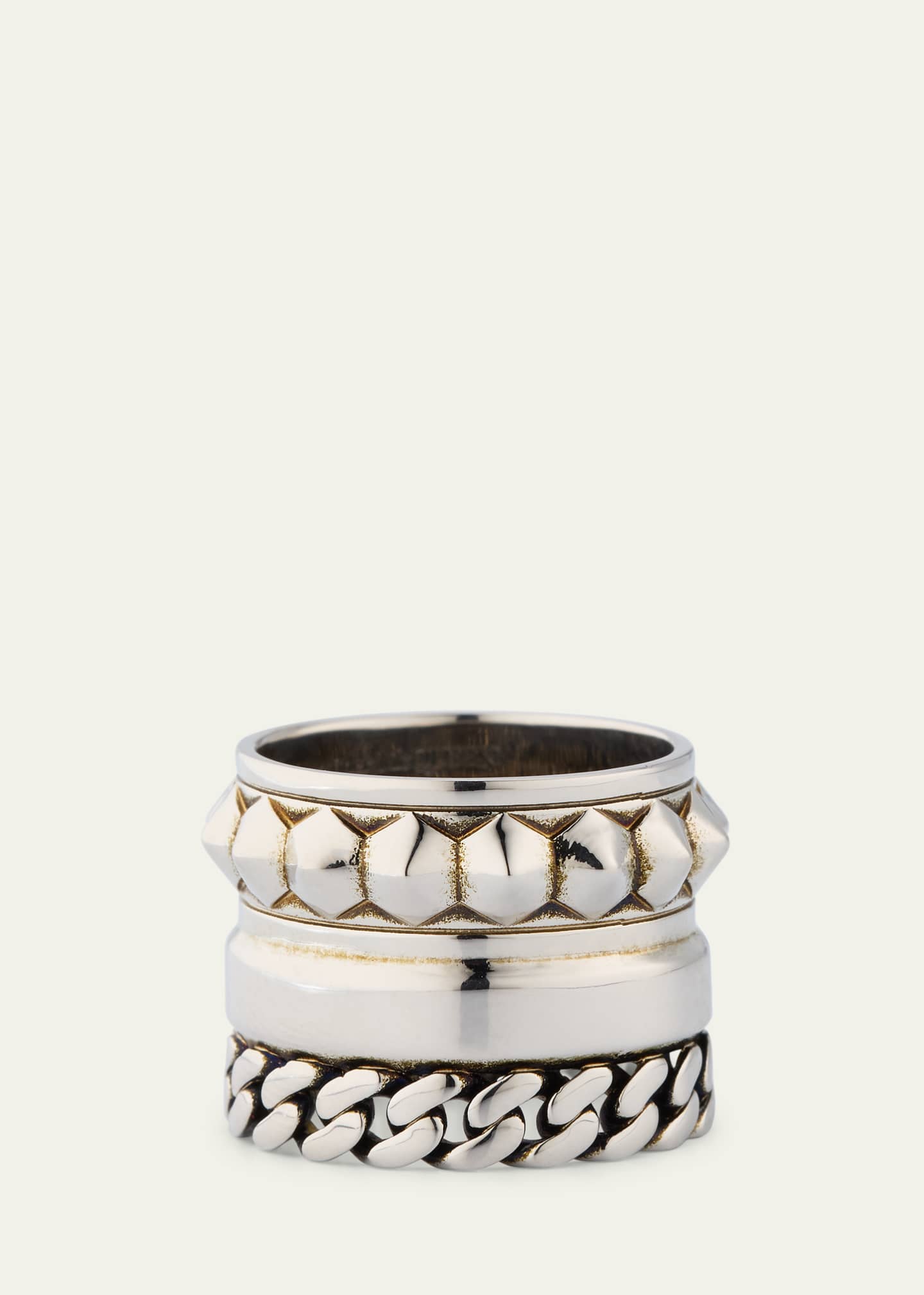 Alexander McQueen Men's Punk Multi-Layer Ring - Bergdorf Goodman