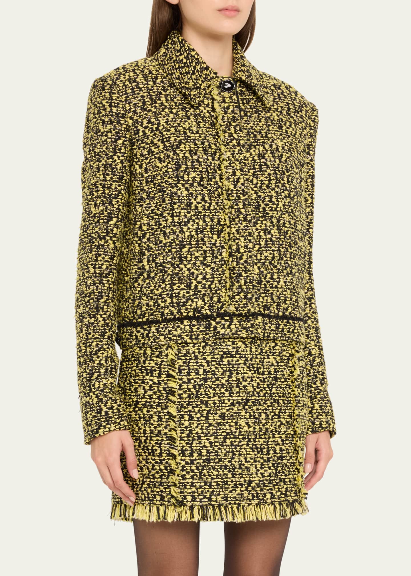 Jason Wu Collection Tweed Button Front Jacket - Bergdorf Goodman