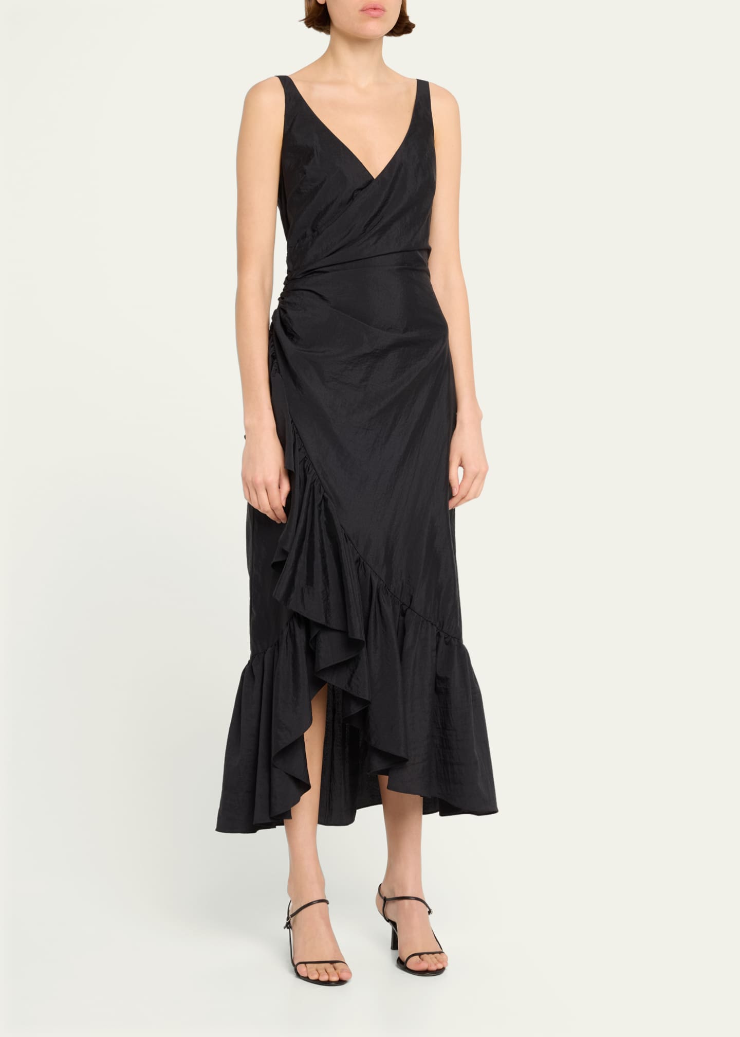 Cinq a Sept Mimi Sleeveless Midi Wrap Dress - Bergdorf Goodman