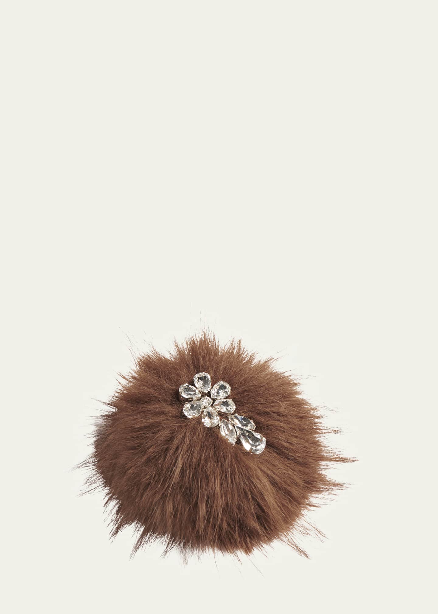 Simone Rocha Crystal Flower PomPom Earrings - Bergdorf Goodman