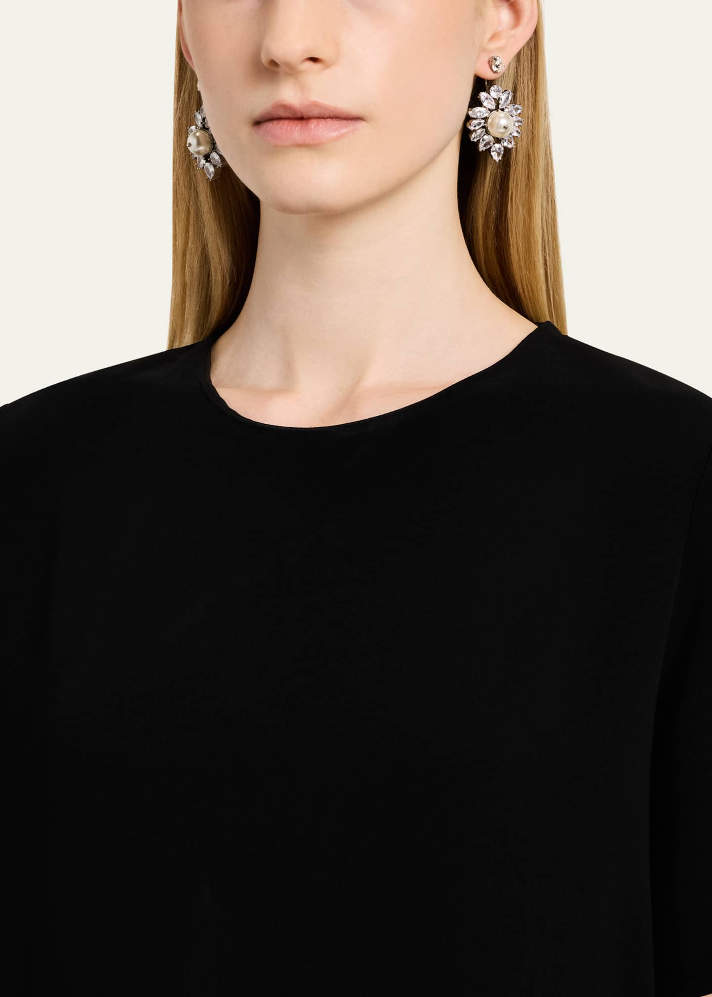 Simone Rocha Double-Ended Crystal Crest Earrings - Bergdorf Goodman