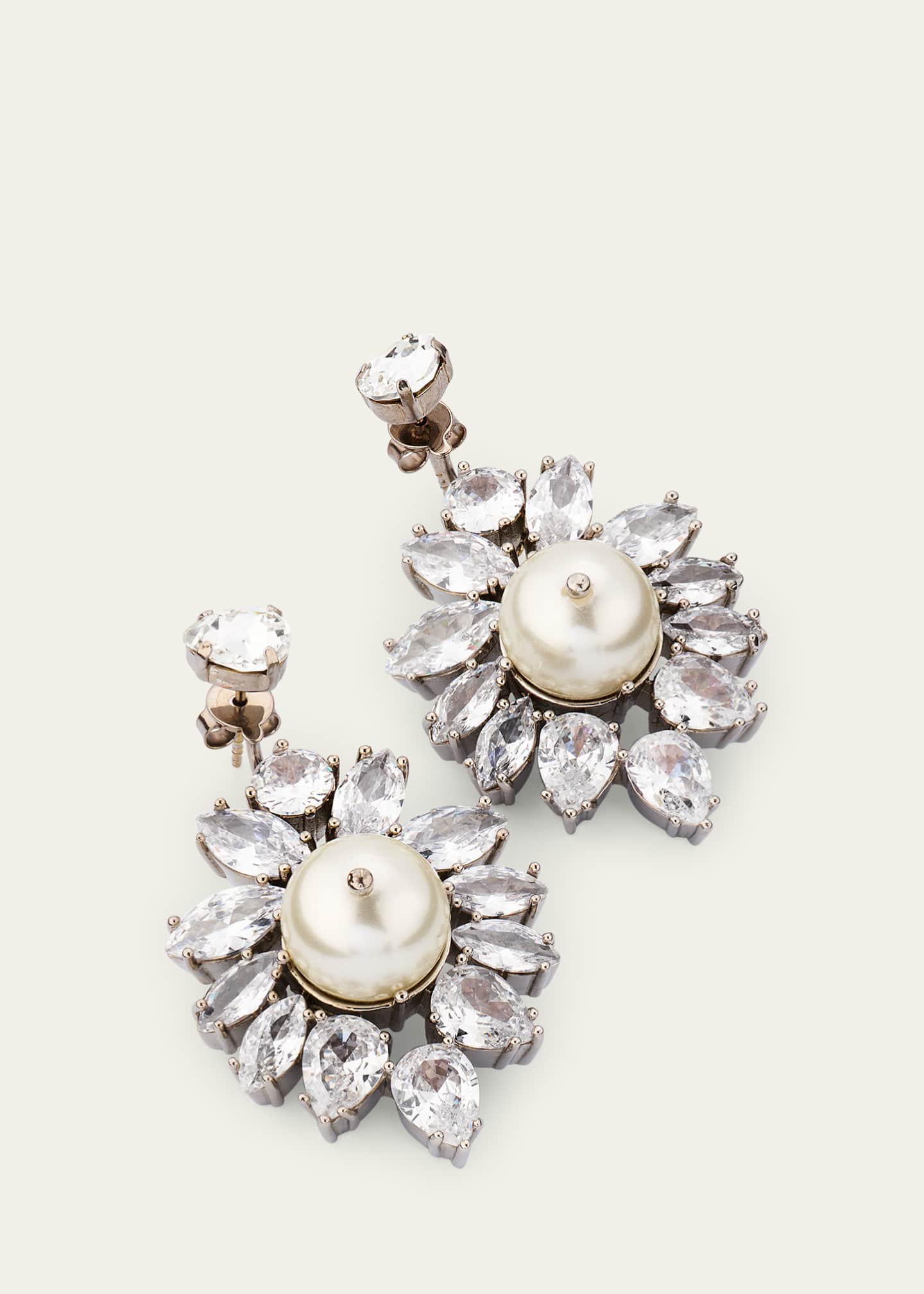 Simone Rocha Double-Ended Crystal Crest Earrings - Bergdorf Goodman