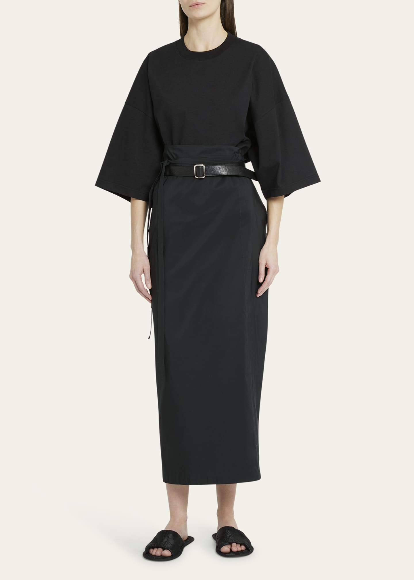 THE ROW Issi Short-Sleeve Oversized Top - Bergdorf Goodman