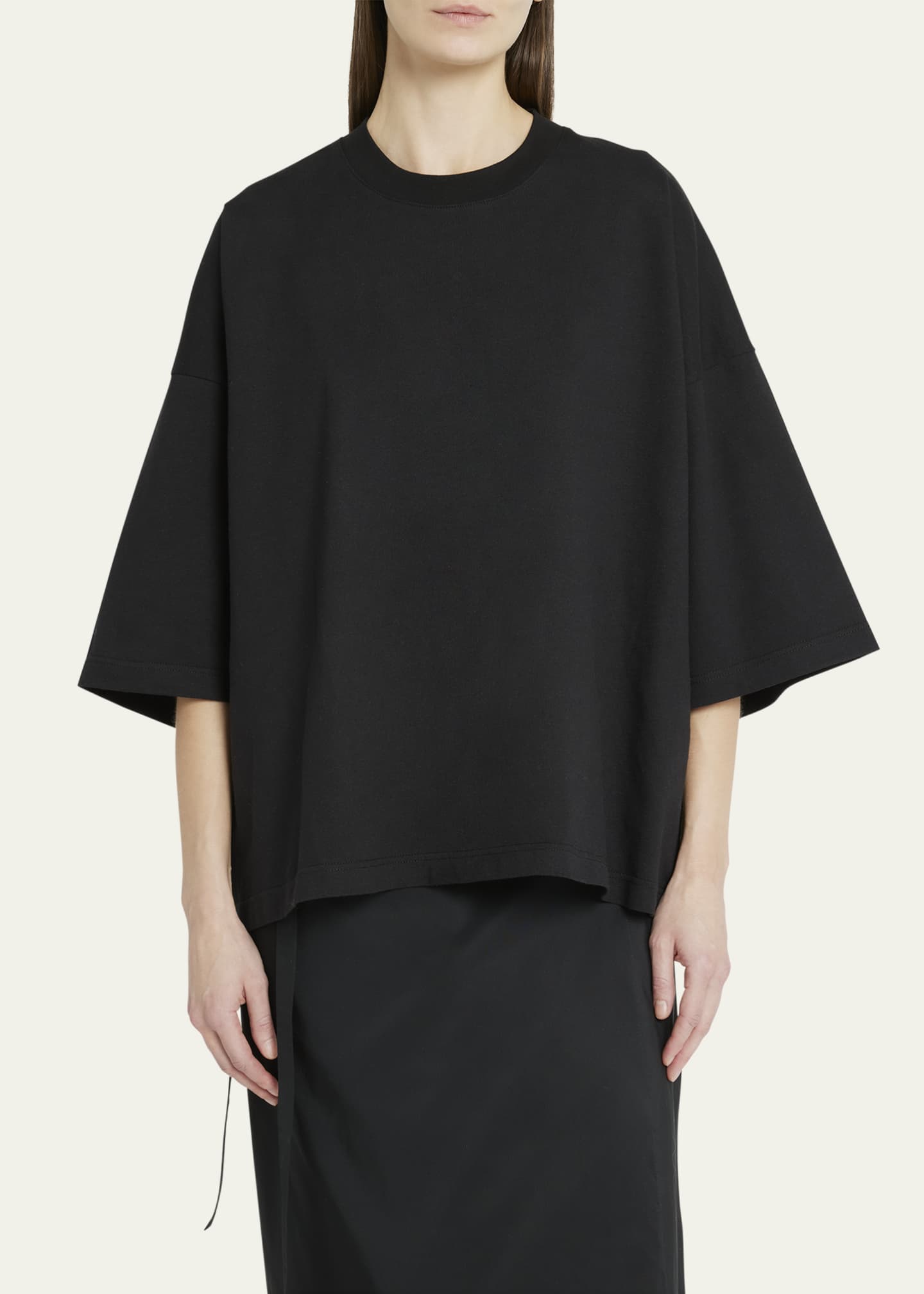 THE ROW Issi Short-Sleeve Oversized Top - Bergdorf Goodman