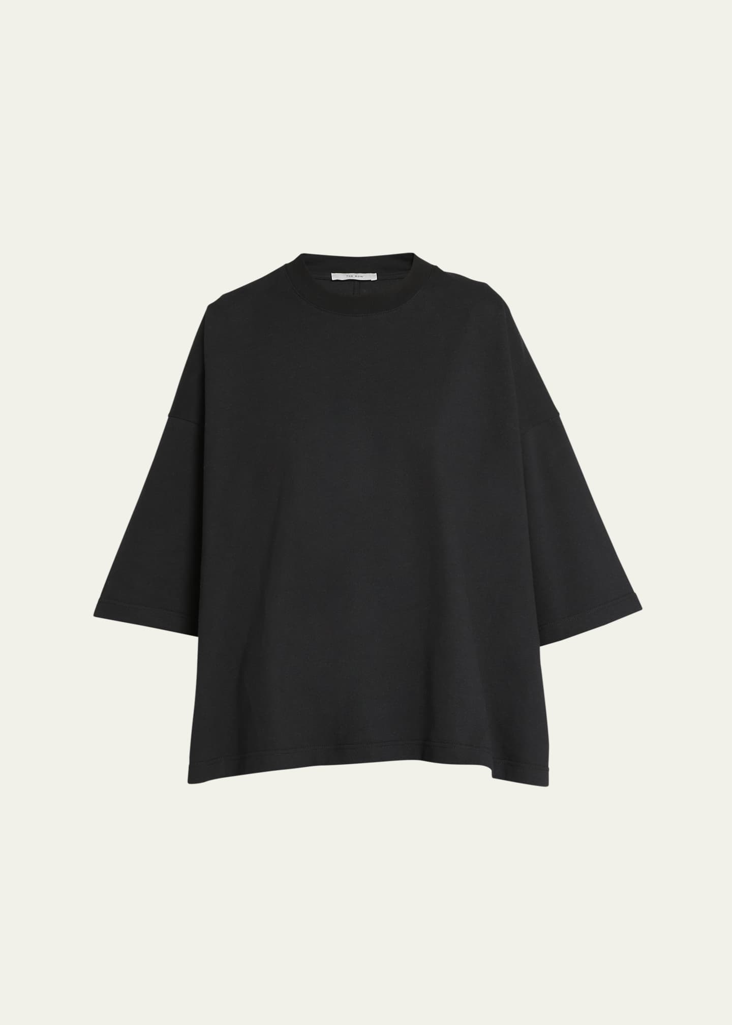 THE ROW Issi Short-Sleeve Oversized Top - Bergdorf Goodman