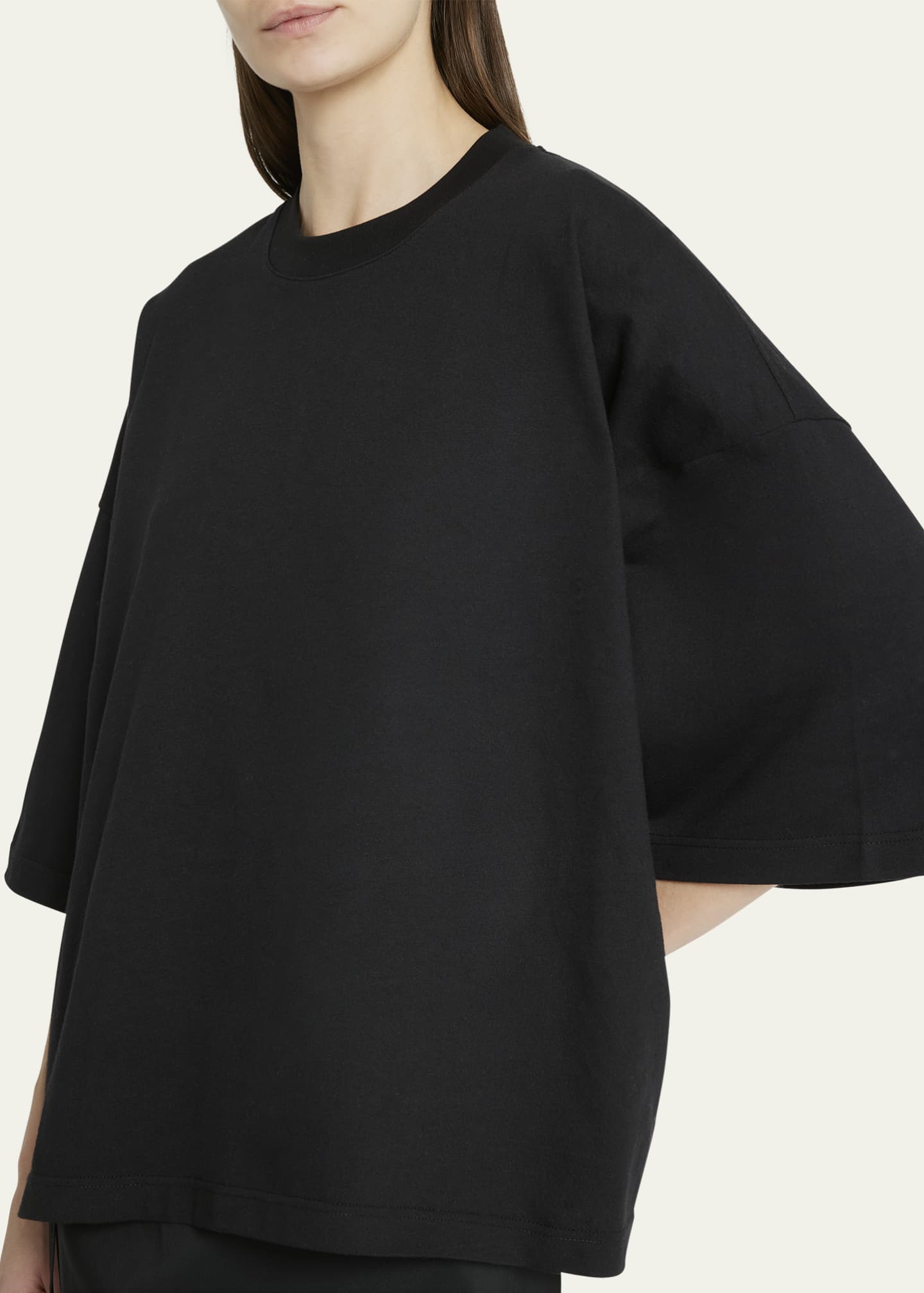 THE ROW Issi Short-Sleeve Oversized Top - Bergdorf Goodman