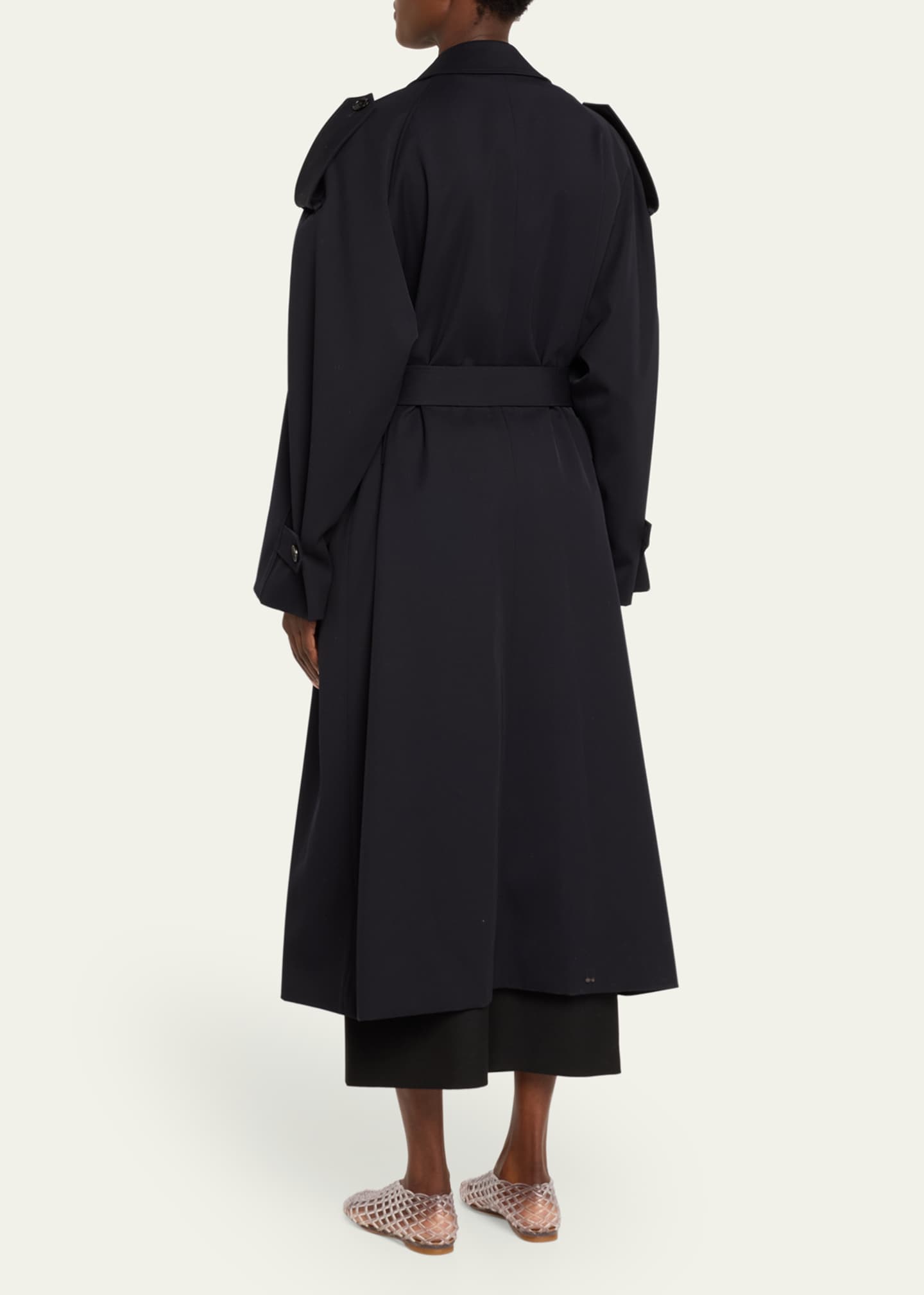 THE ROW Denver Belted Wool Trench Coat - Bergdorf Goodman