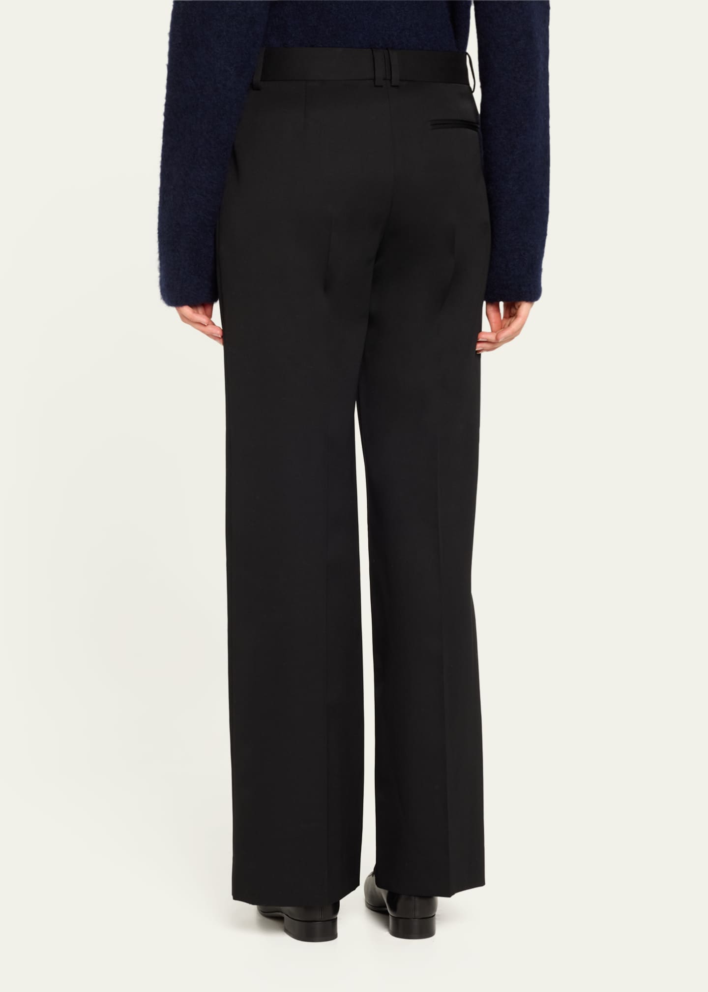 THE ROW Encore Straight Leg Wool Pants - Bergdorf Goodman