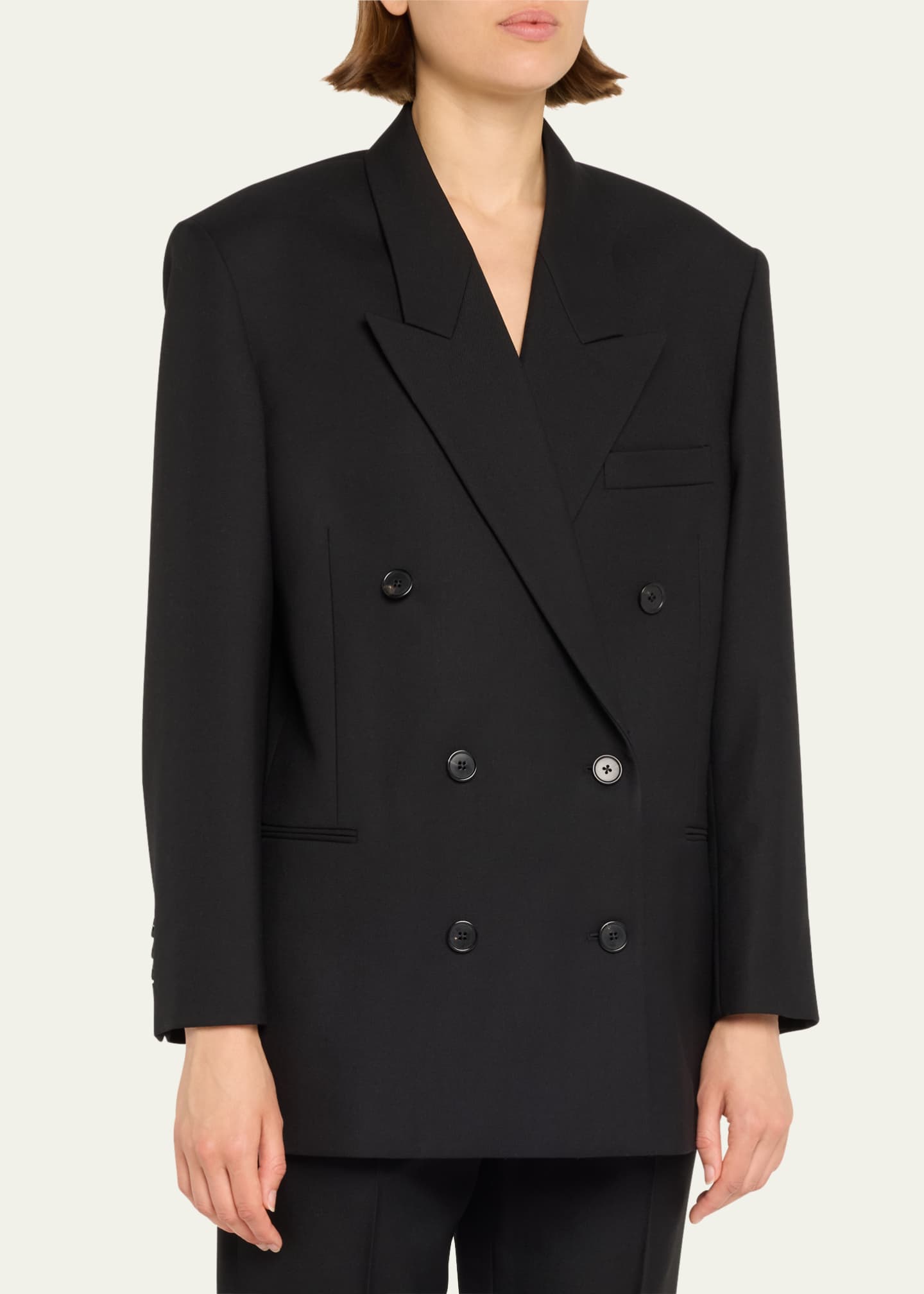 THE ROW Timoty Oversize Wool Blazer Jacket - Bergdorf Goodman