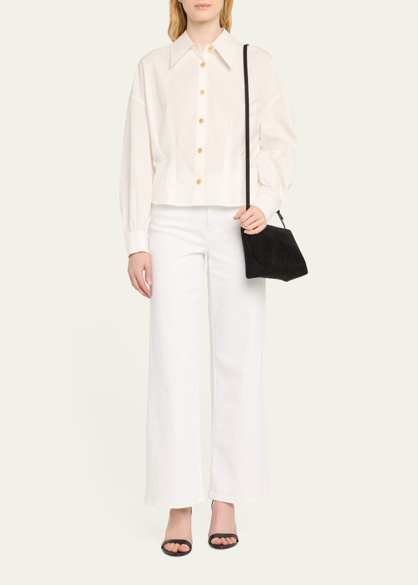 Khaite Lina Medium Suede Crossbody Bag - Bergdorf Goodman