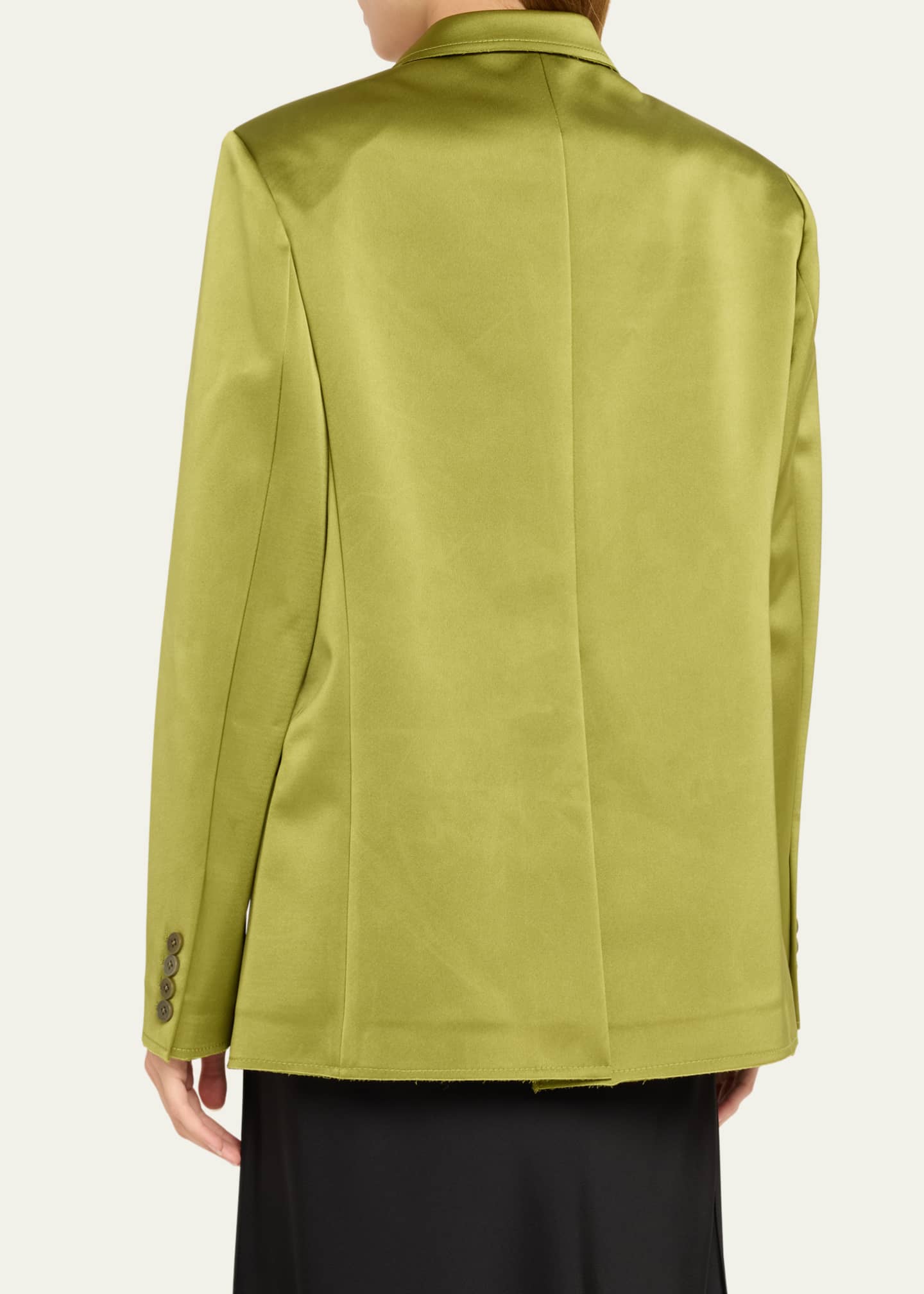 Monse Satin Raw Edge Boxy Blazer - Bergdorf Goodman