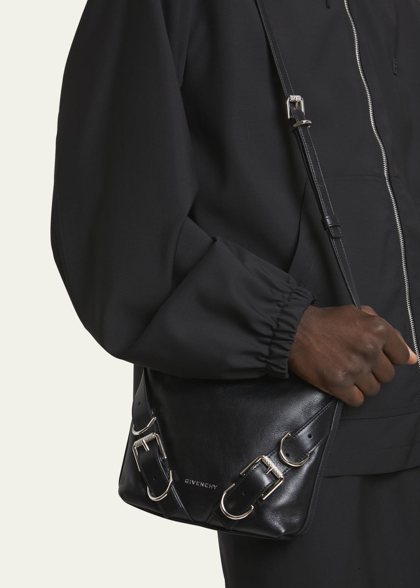 Givenchy Men's Voyou Small Leather Crossbody Bag - Bergdorf Goodman