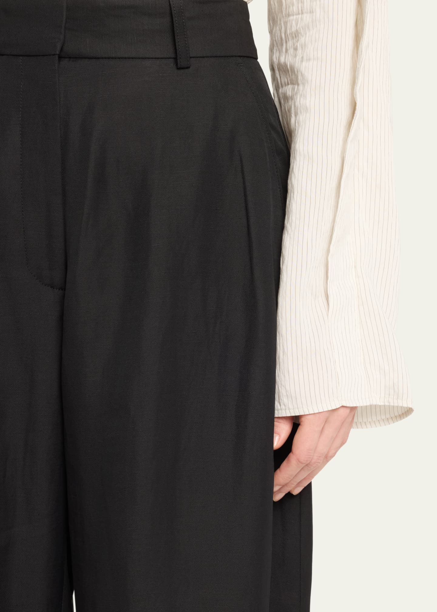 Studio Nicholson Wool-Blend Round-Leg Pants - Bergdorf Goodman