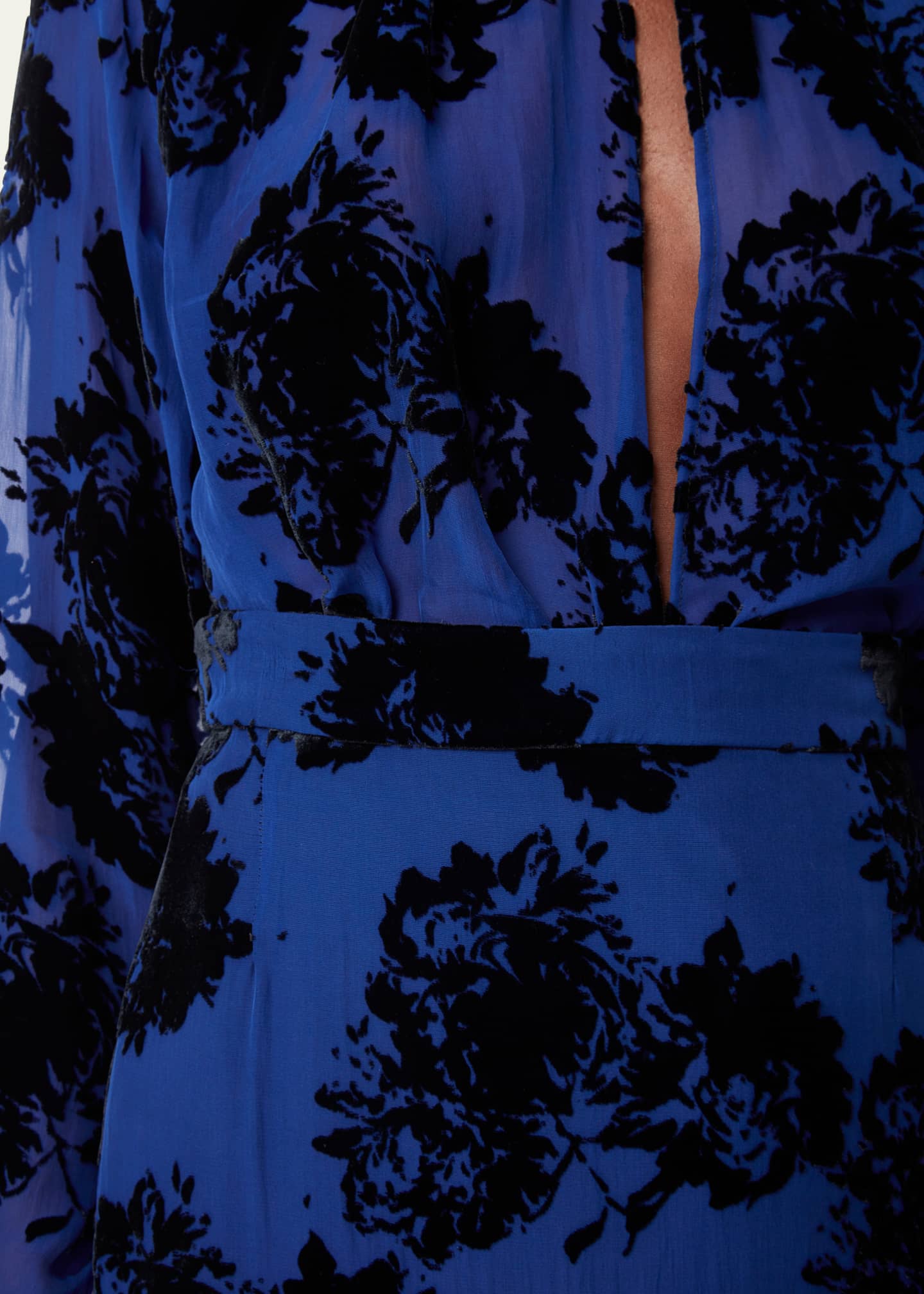 Nina Ricci Long Velvet Devore Floral Column Skirt - Bergdorf Goodman