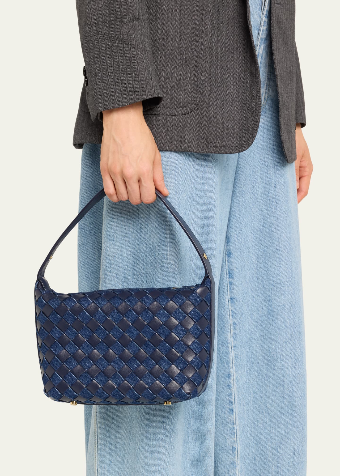 Bottega Veneta Mini Wallace Denim Top-Handle Bag - Bergdorf Goodman